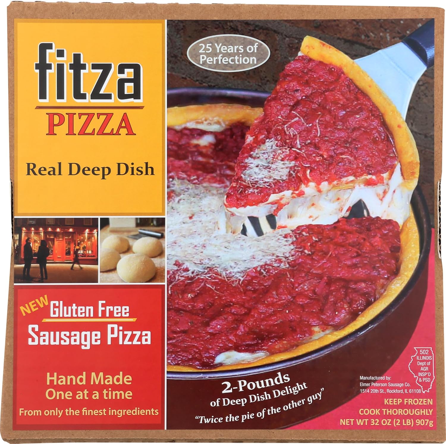 Amazon.com: Fitza Pizza Sausage Pizza, 32 Oz : Grocery & Gourmet Food