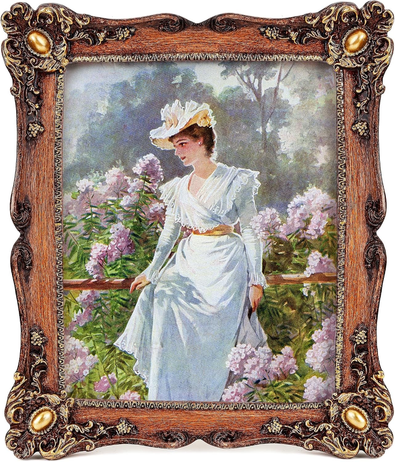 Amazon.com - MOMLKFDAY Vintage 5x7 Picture Frames Brown Photo Frame ...