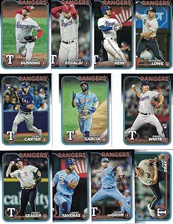 Texas Rangers / 2024 Topps (Series 1 and 2) Rangers Baseball Team Set ...