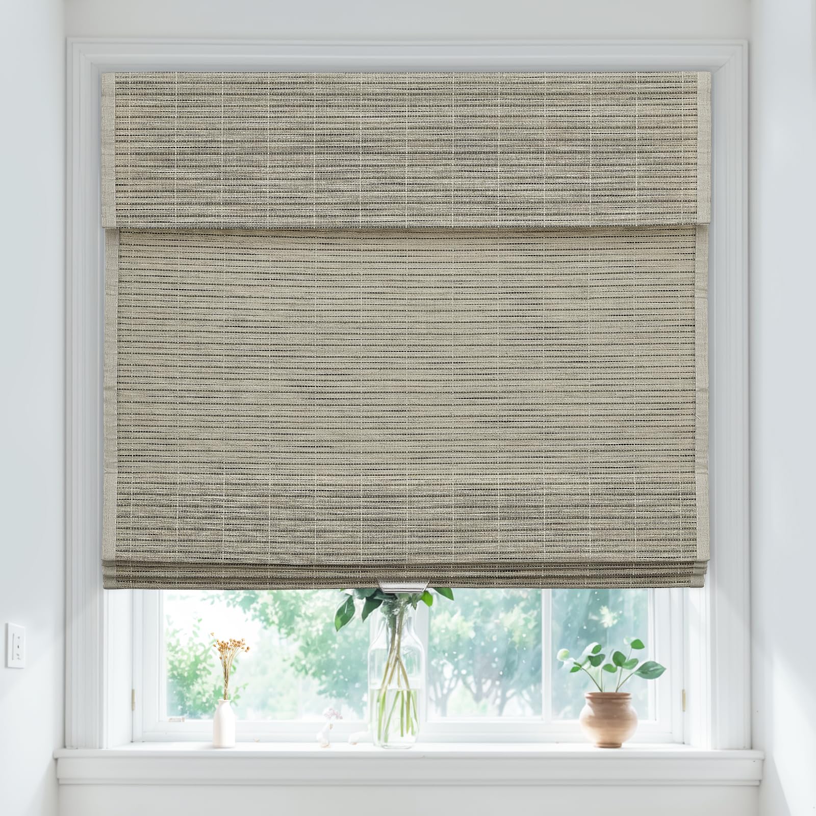 Snapklik.com : Moonice Cordless Roman Shades For Window Privacy ...