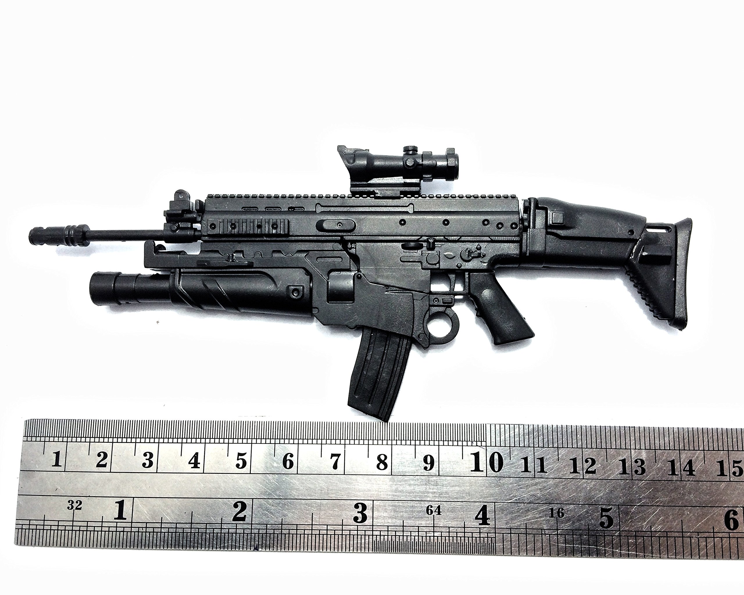1/6 Scale FN Scar Assault Rifle US Army FN Herstal Gun Model Fit for 12 ...