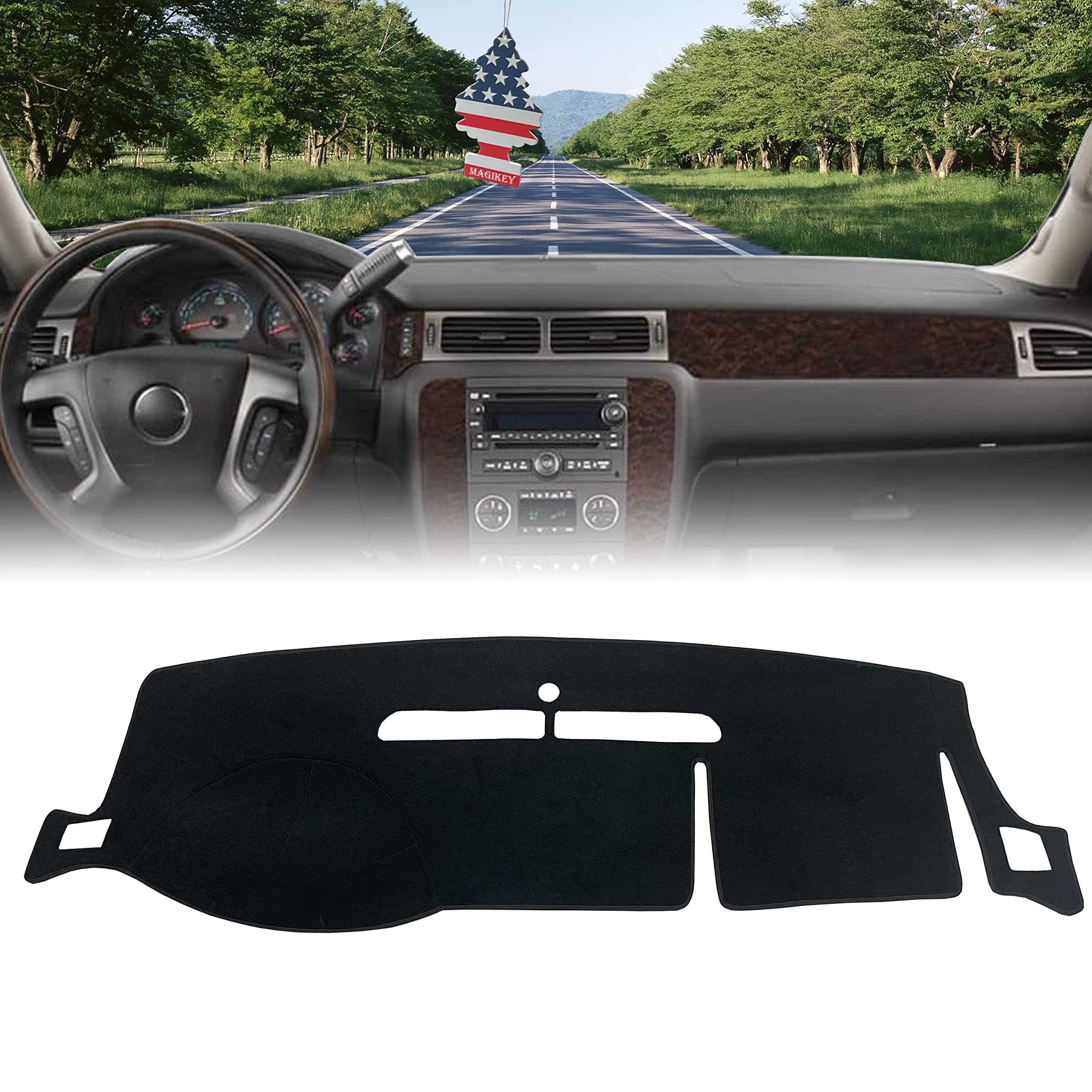 Amazon.com: JIAKANUO Auto Car Dash Cover Mat Anti Slip/Anti-Vertigo ...