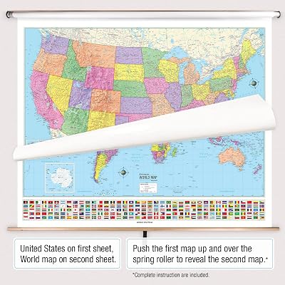 Kappa Classroom Pulldown Map, US & World Advanced Philippines | Ubuy
