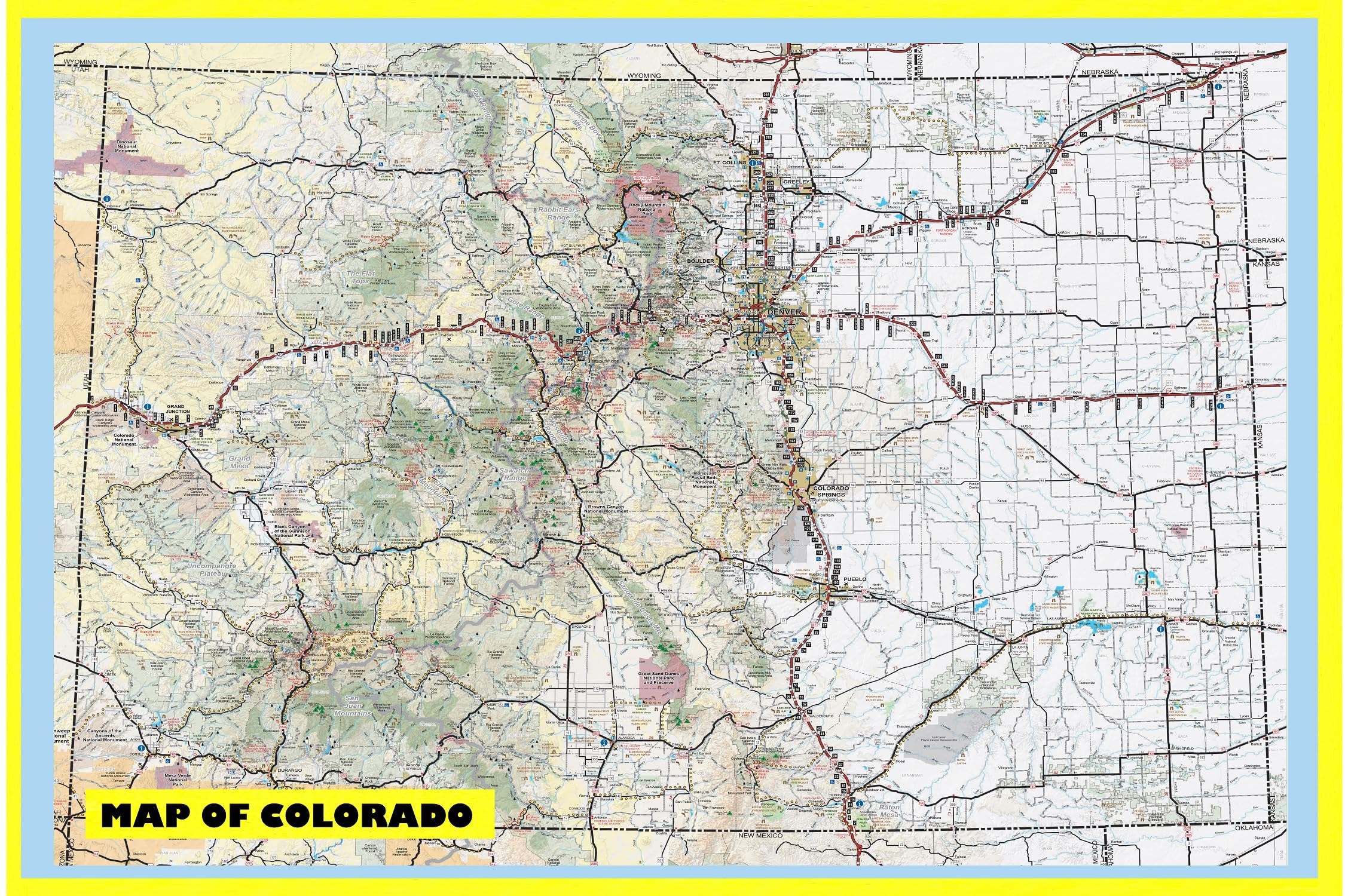 Mapas De Carreteras De Colorado La Geografía De Colorado Descubre