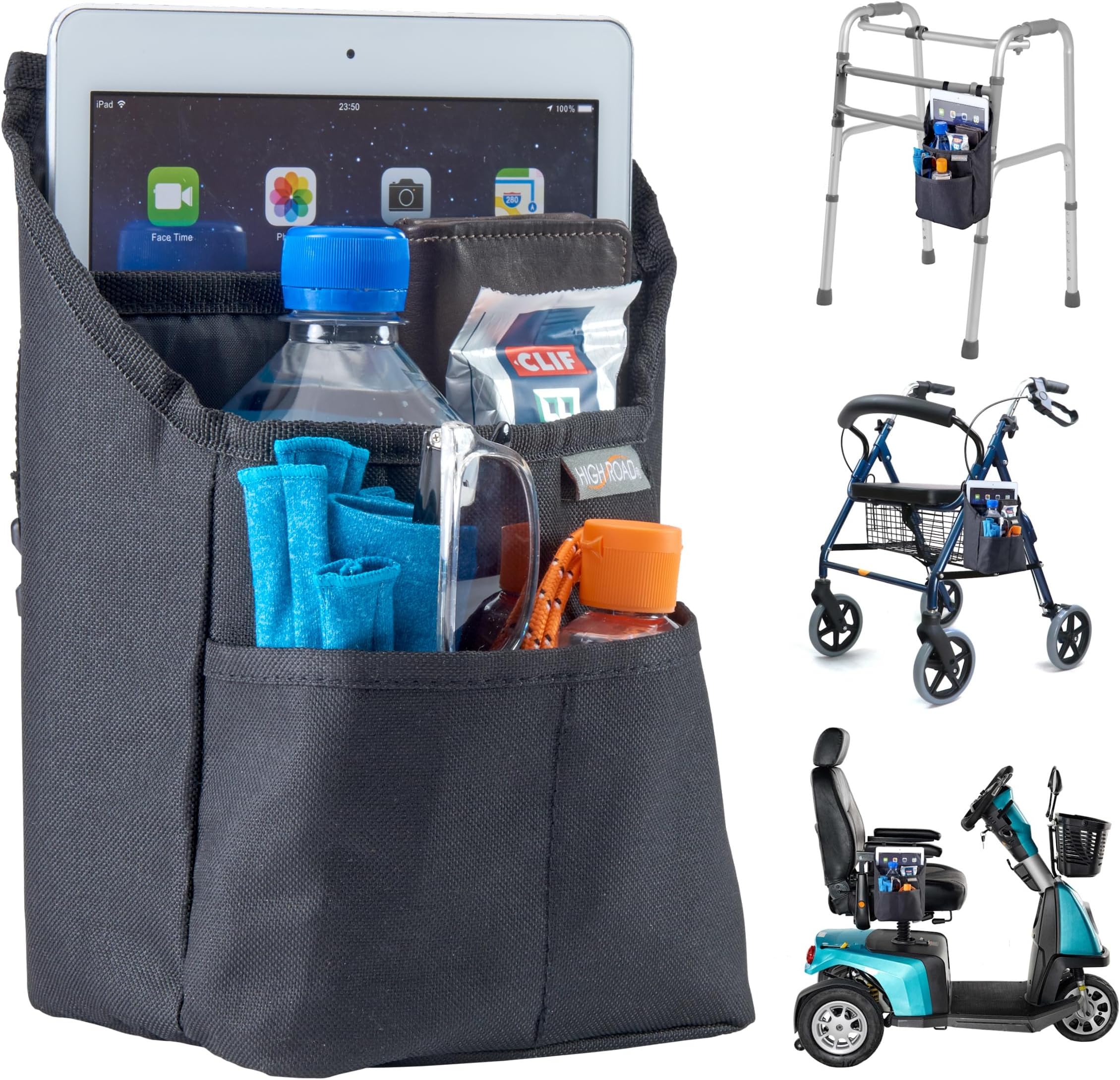 Amazon.com: High Road Compact Walker Bag, Wheelchair Side Pack and ...