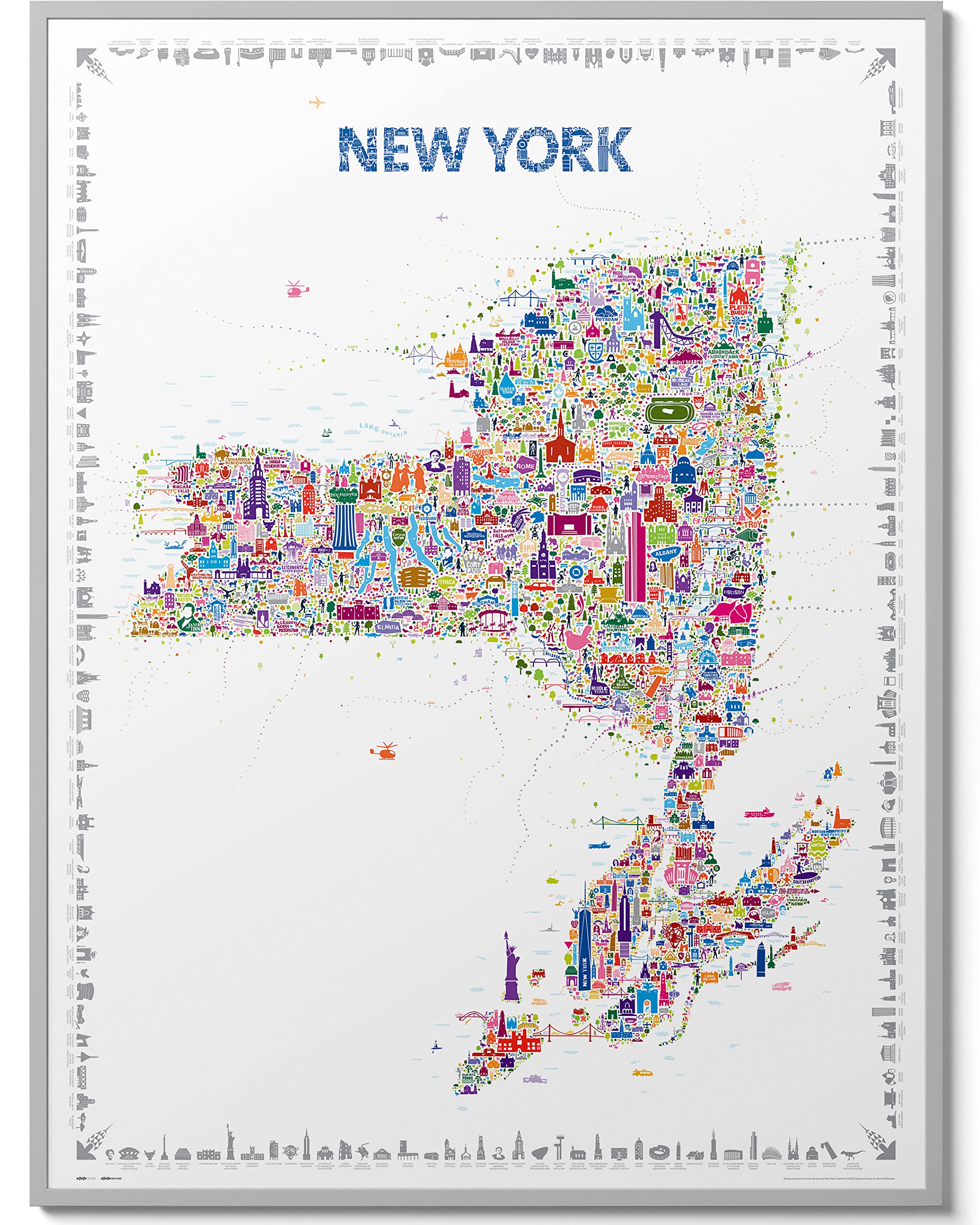 Www Printable Map Of Upstate New York Western New York Regional Wall