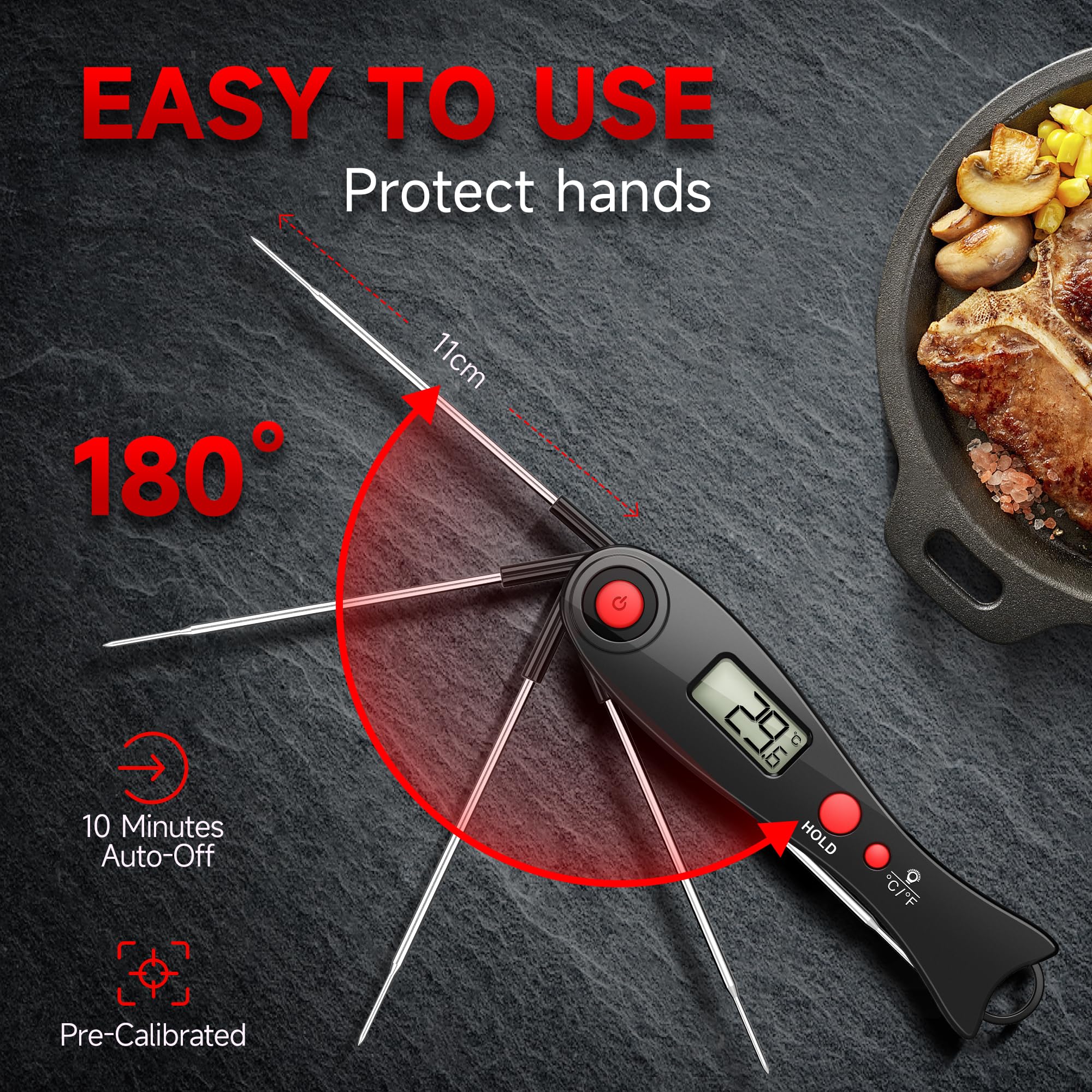 Snapklik.com : Meat Thermometer Digital, Instant Read Meat Thermometer ...