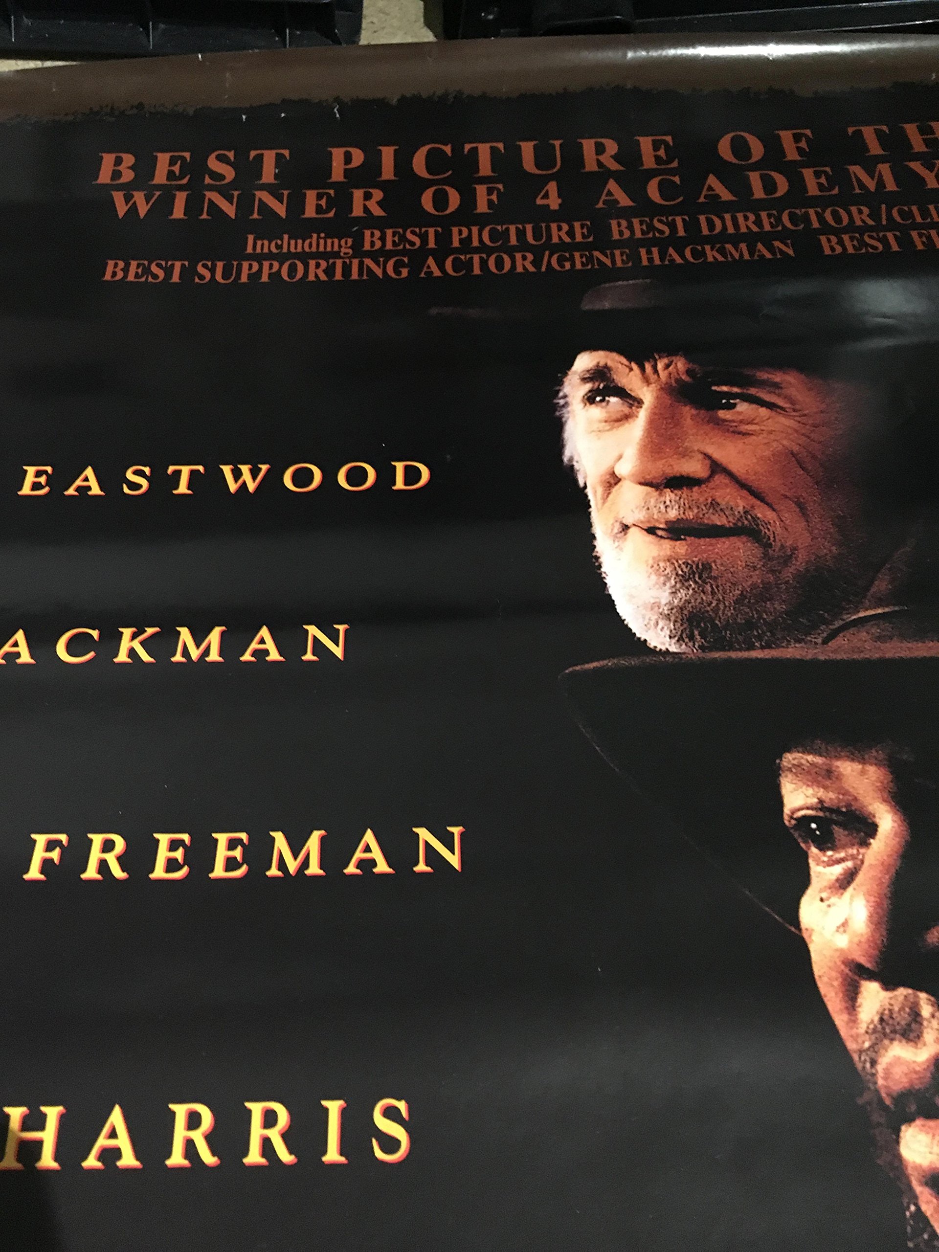 Unforgiven Original Poster Clint Eastwood On Gene Hackman's