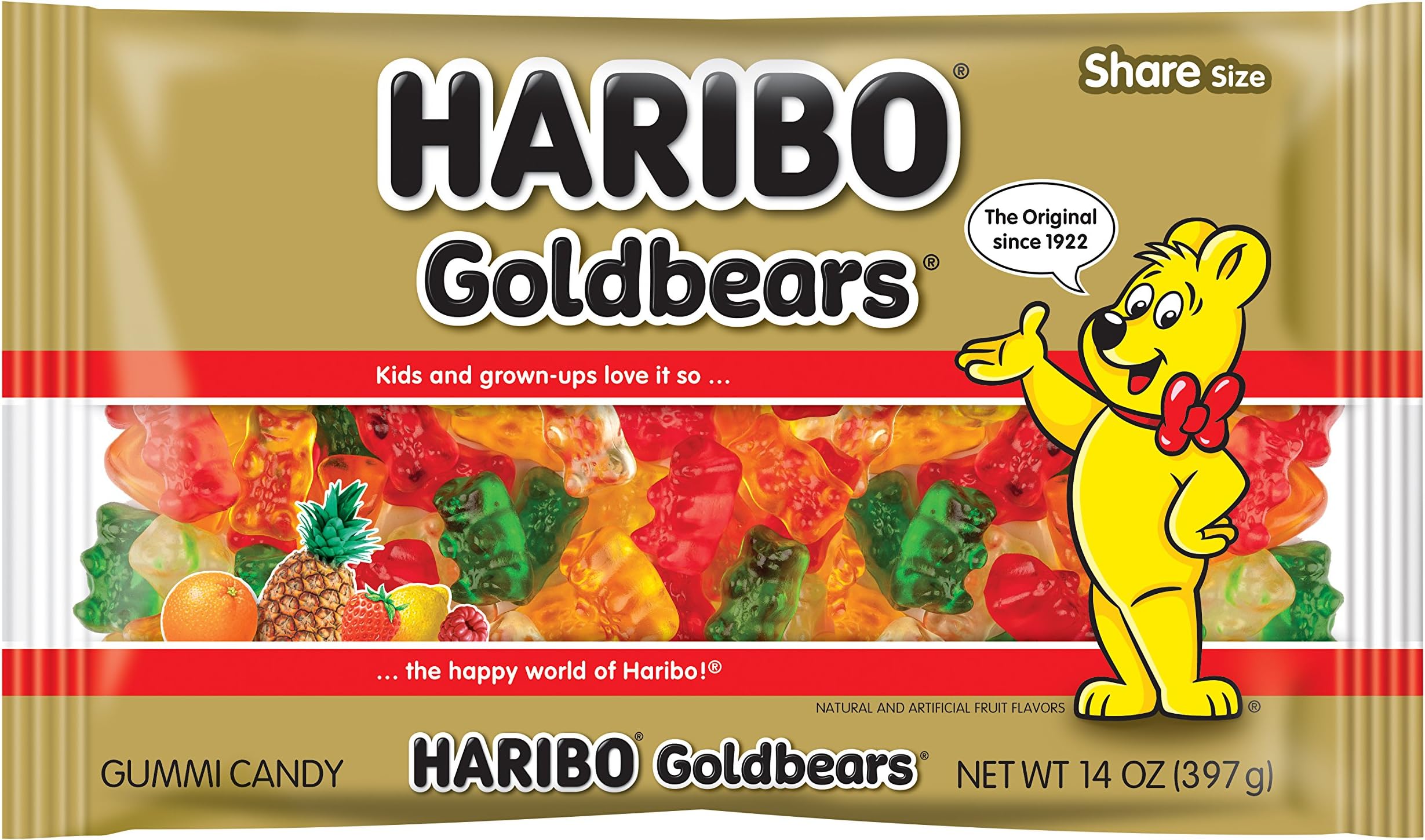 Amazon.com : HARIBO Gummi Candy, Original Goldbears, 14 Ounce (Pack of ...