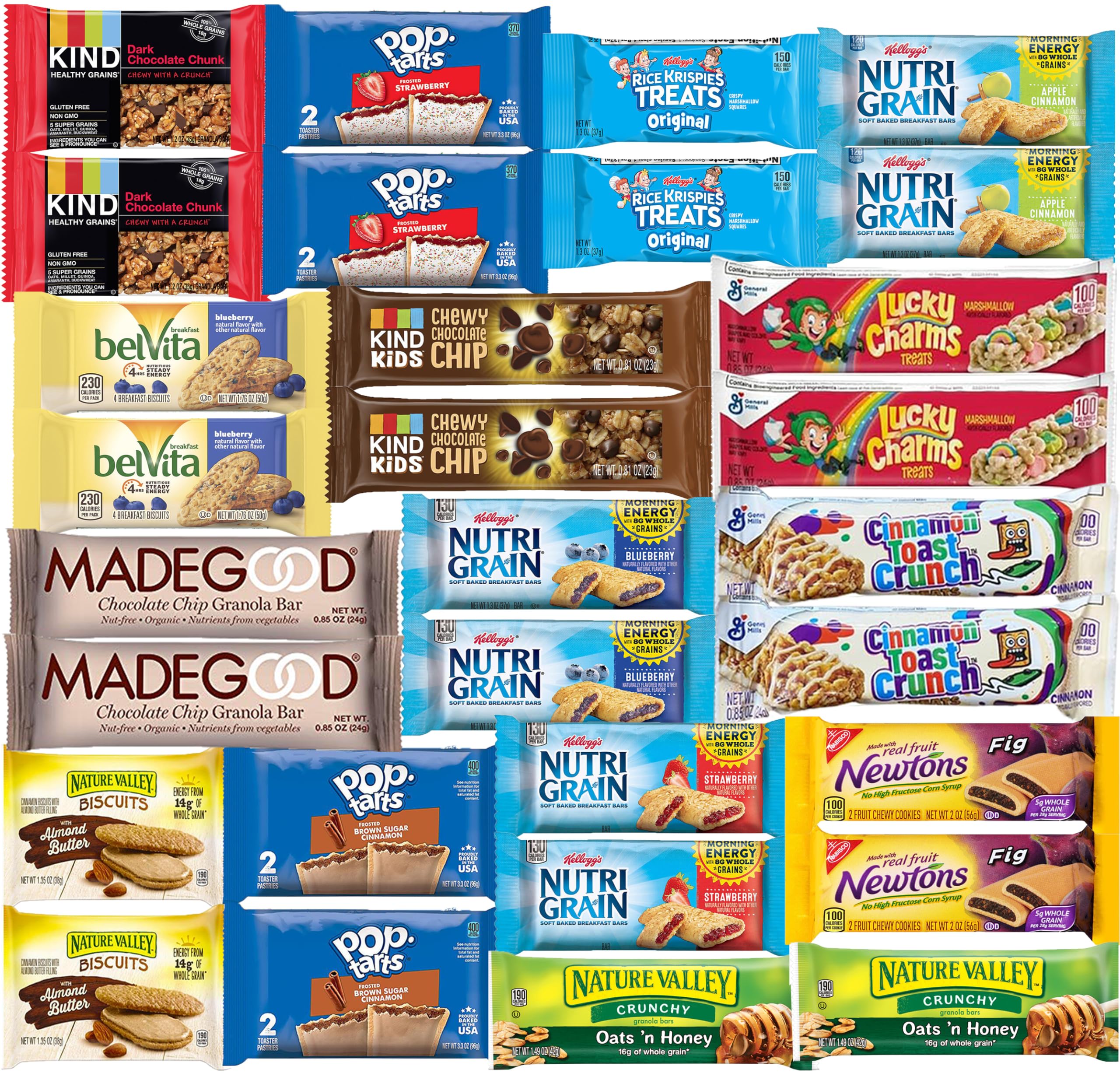 Snapklik.com : Breakfast Bars Variety Pack Bulk Healthy Snacks ...