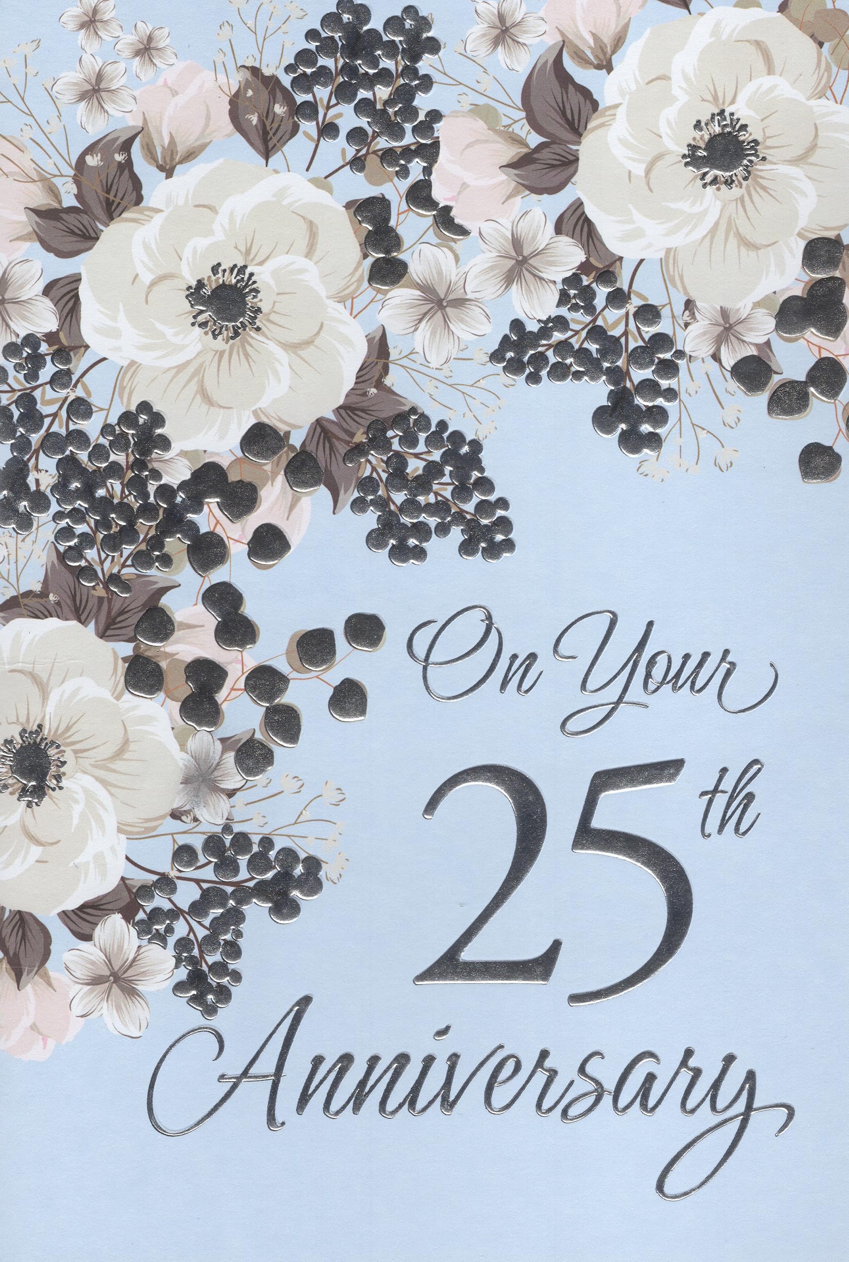 Amazon.com : Happy 25th Anniversary Card Happy Silver Anniversary Card ...