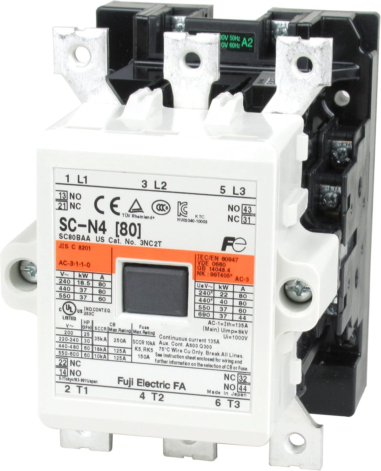 Amazon | 1Pcs New電機 標準形電磁接触器 ケースカバー無 SC-N4 コイルAC200V | 工具セット・道具セット