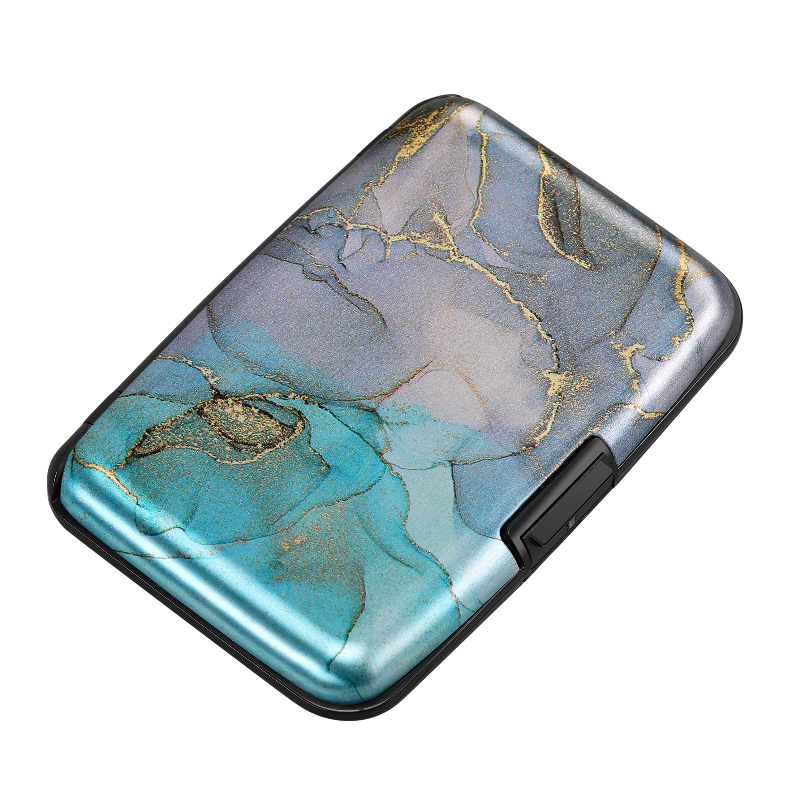 Amazon.com: ELFISH Mini RFID Aluminum Wallet Credit Cards Holder ...