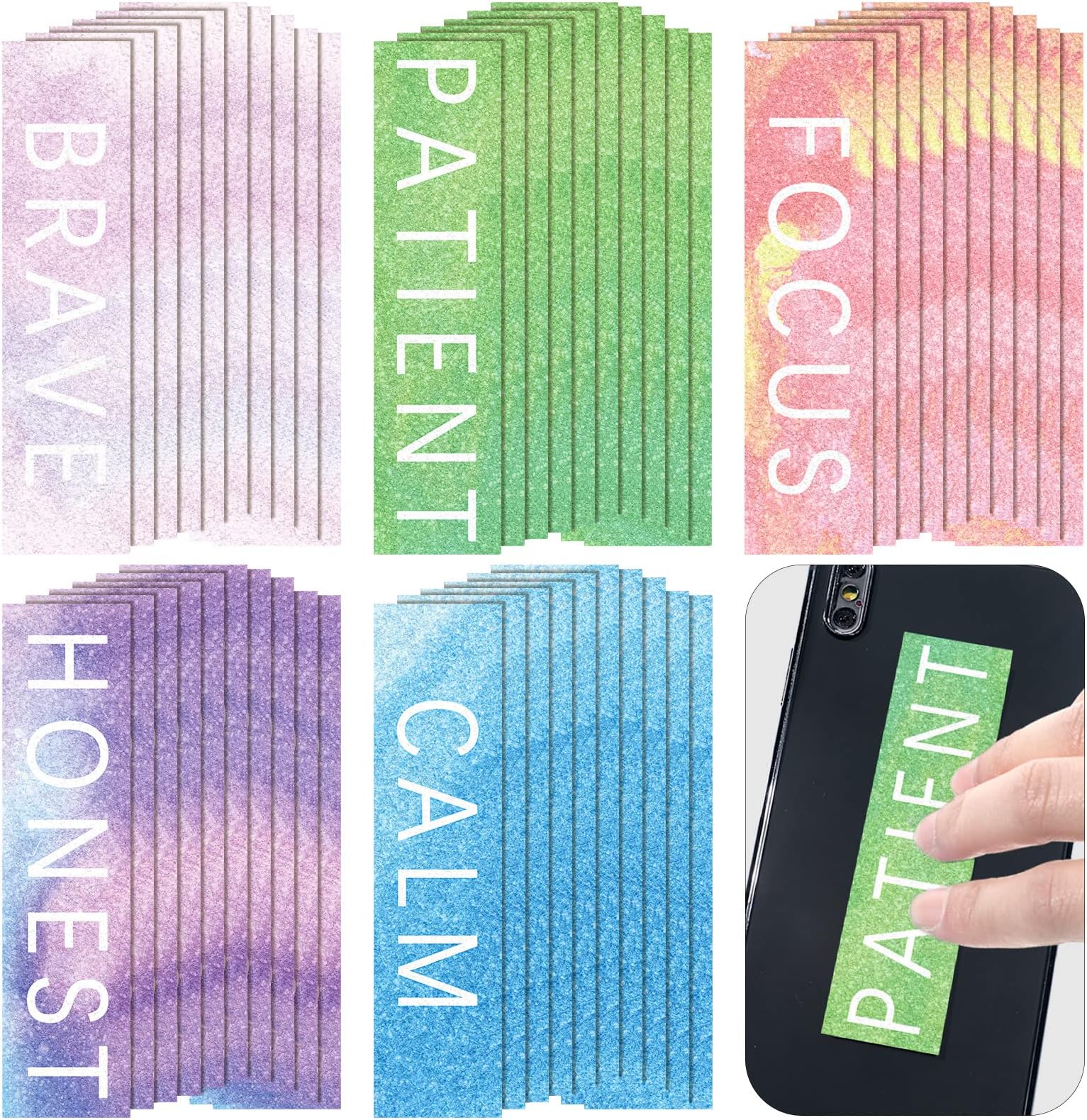 Amazon.com : Crtiin 50 Pieces Calm Sticker Anxiety Sensory Strip Gifts ...