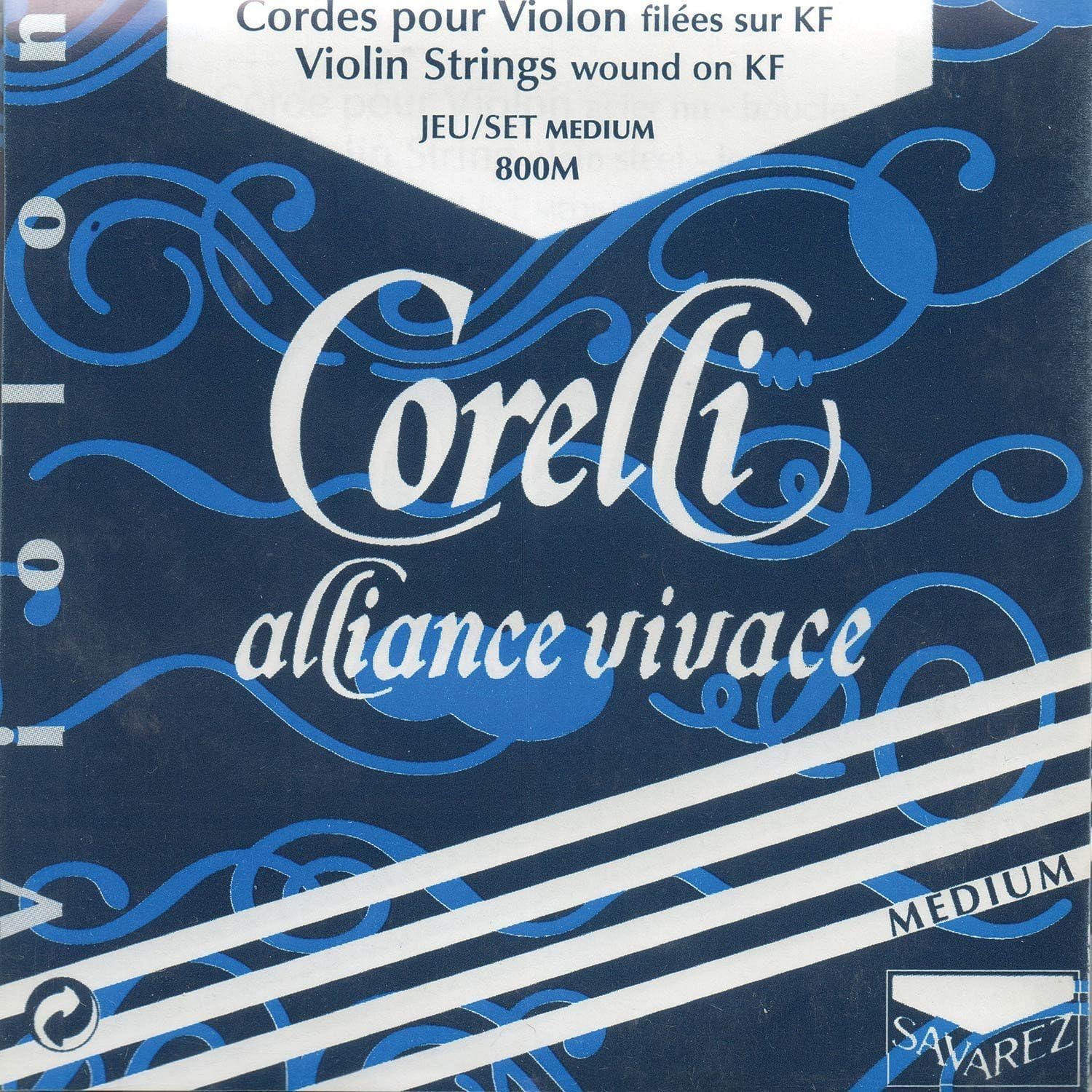 Amazon.com: Corelli Alliance Vivace 4/4 Violin String Set Medium with ...