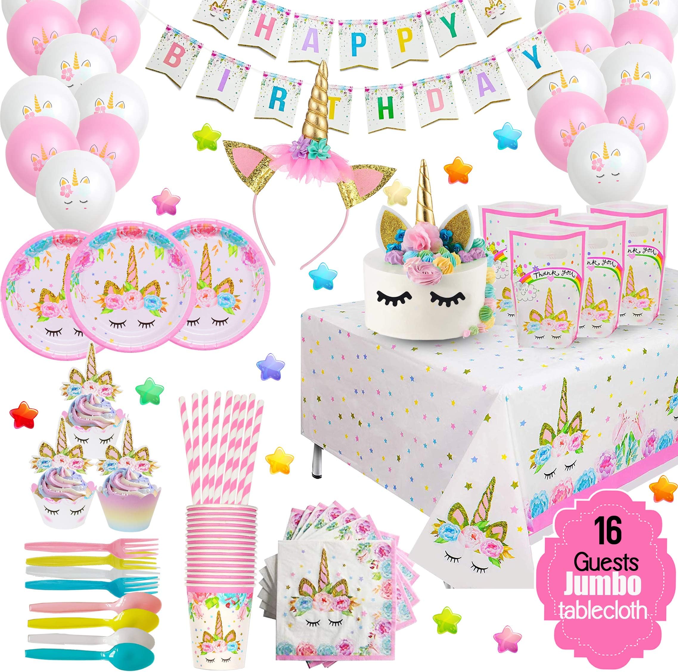 Amazon.com: Unico Themed Party Supplies Set - Unico Plates and Napkins ...