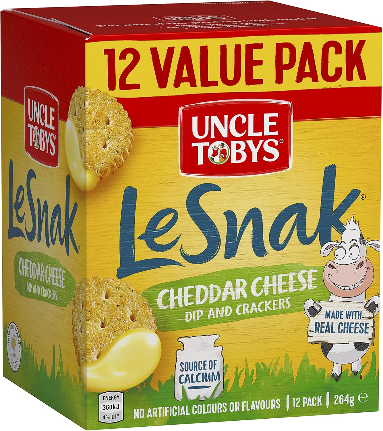 Uncle Tobys Le Snak Cheddar Cheese, 12-Pack, 264g : Amazon.com.au ...