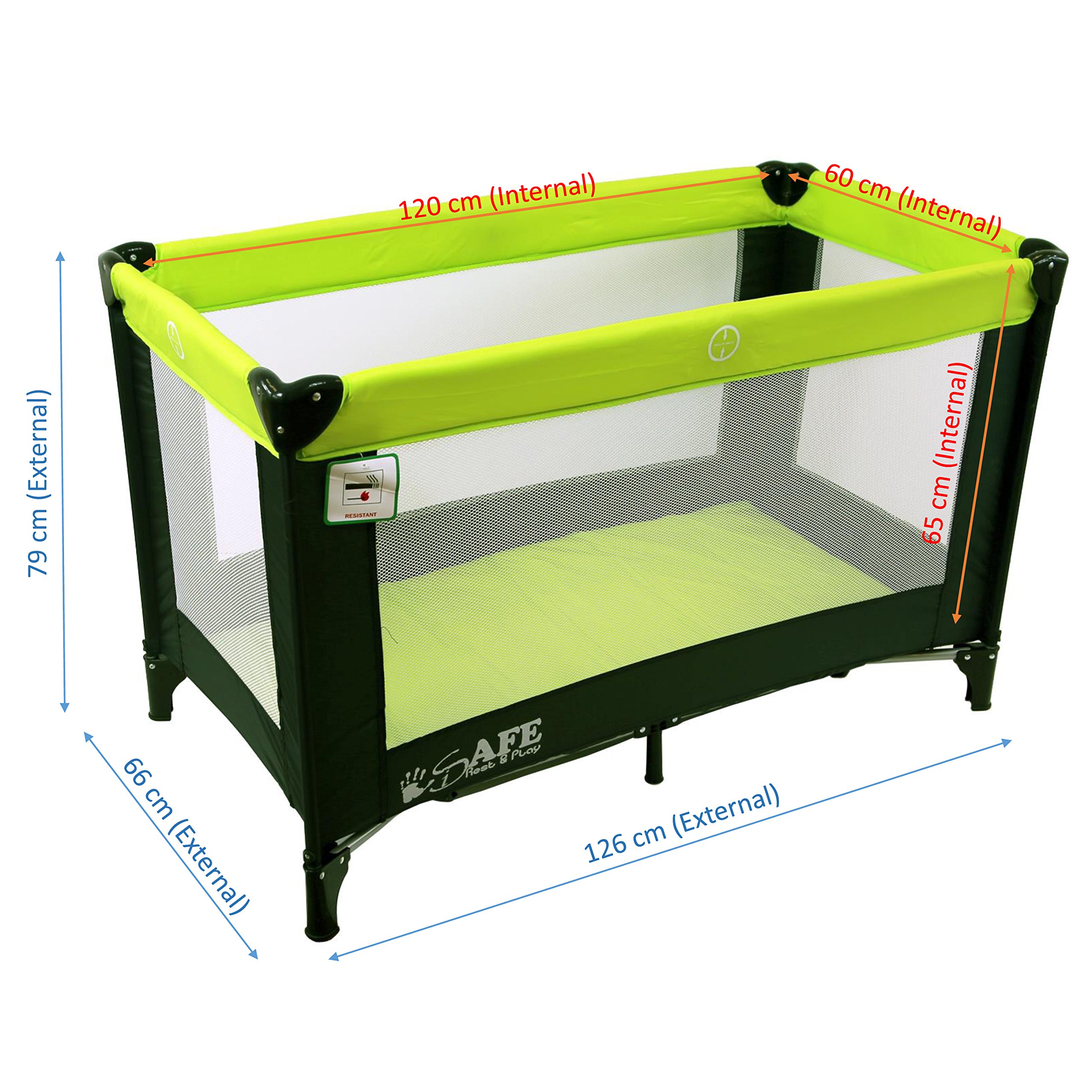 Isafe Rest Play Luxury Travel Cot/Playpen (Easy Set Up Carry Away ...