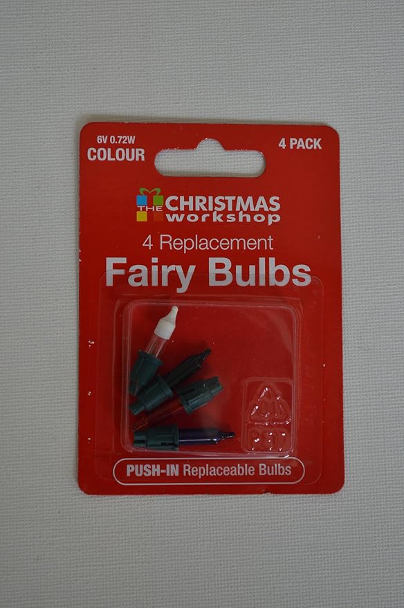 Pack of 4 replacement Fairy Light bulbs - Colour push in. : Amazon.co ...