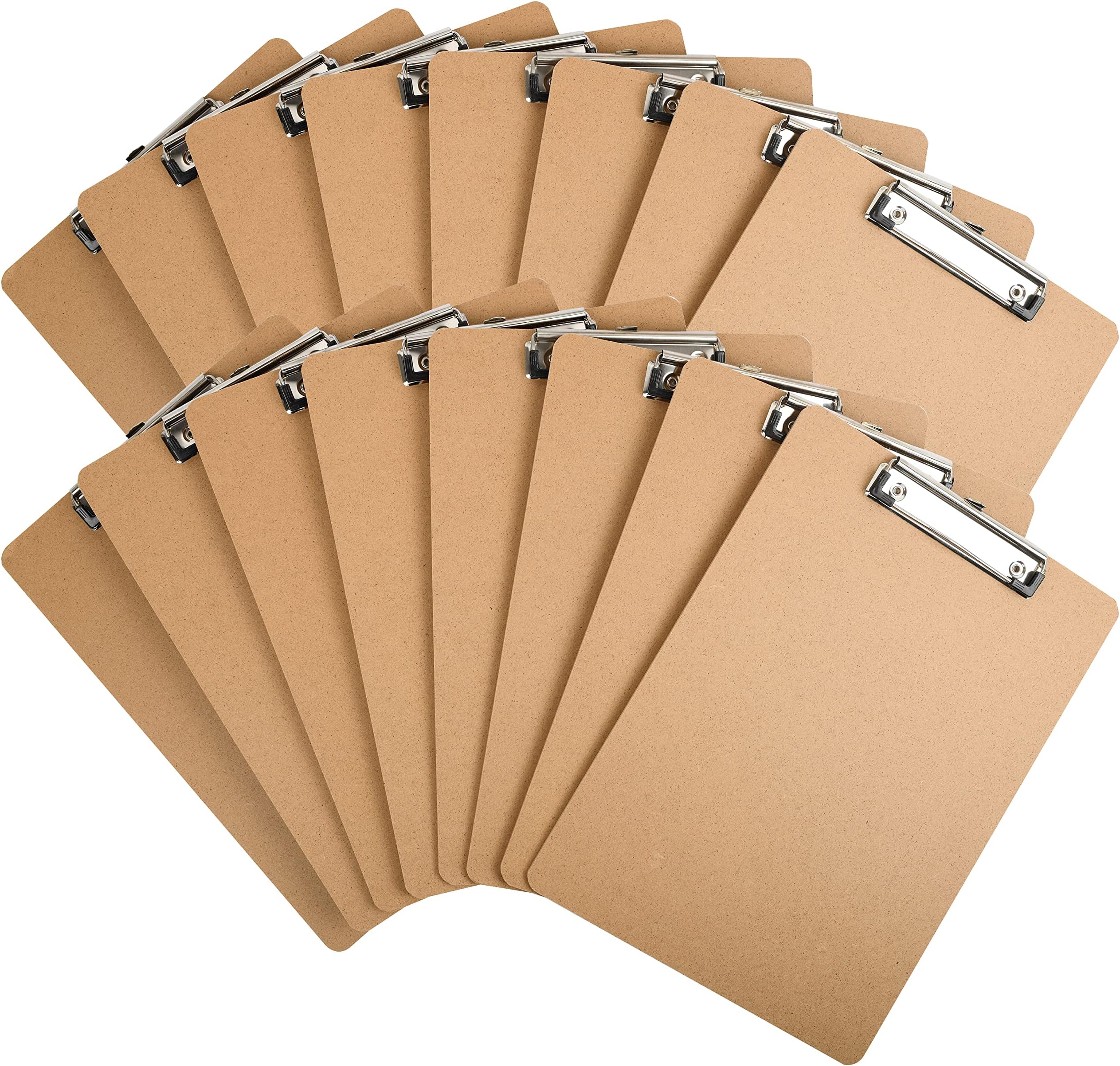 Amazon.com : Letter Size Clipboard Standard Clip 9'' x 12.5'' Hardboard ...