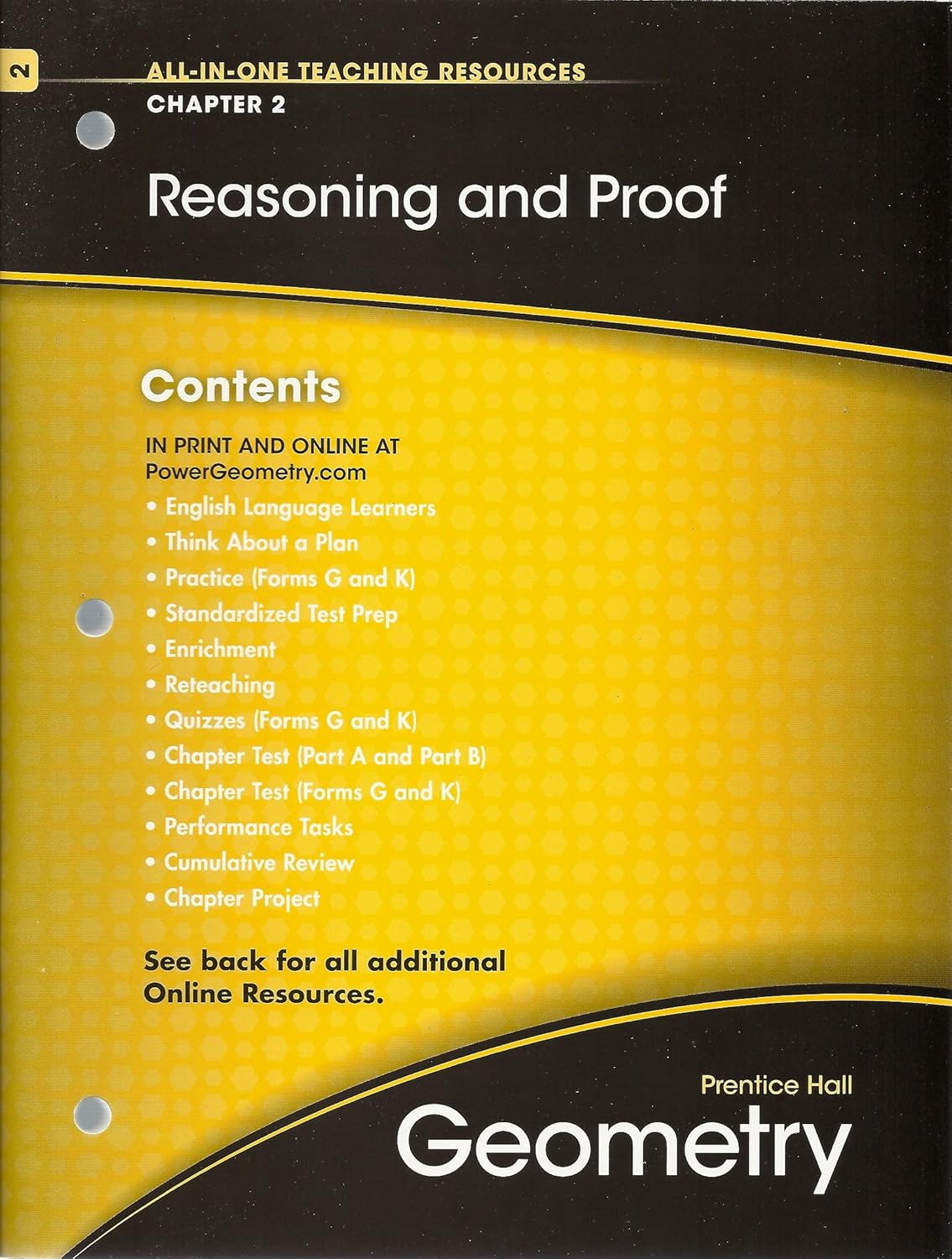 Reasoning and Proof, Chapter 2, Geometry, All-in-One Teaching Resources ...