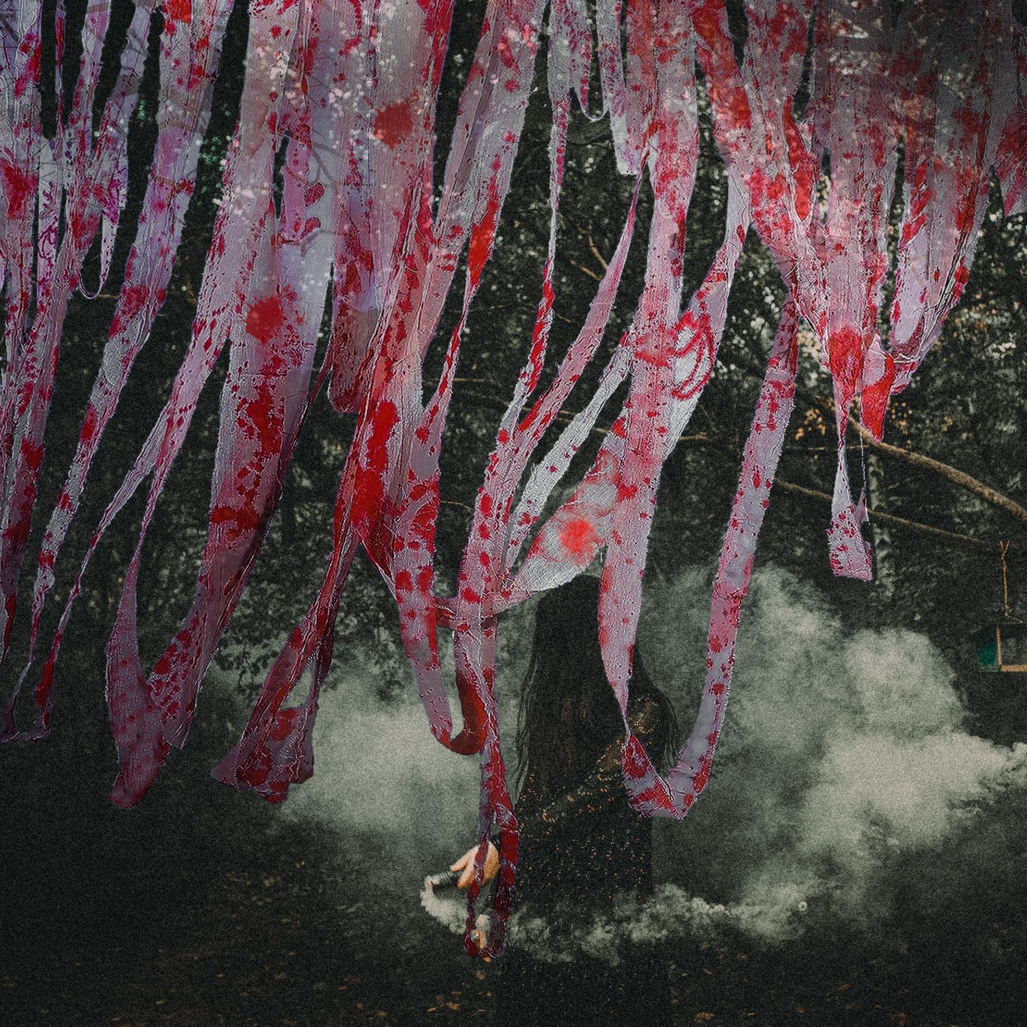 Tuhangcc Halloween Creepy Blood Cloth, Scary Bloody Gauze Strip Blood ...