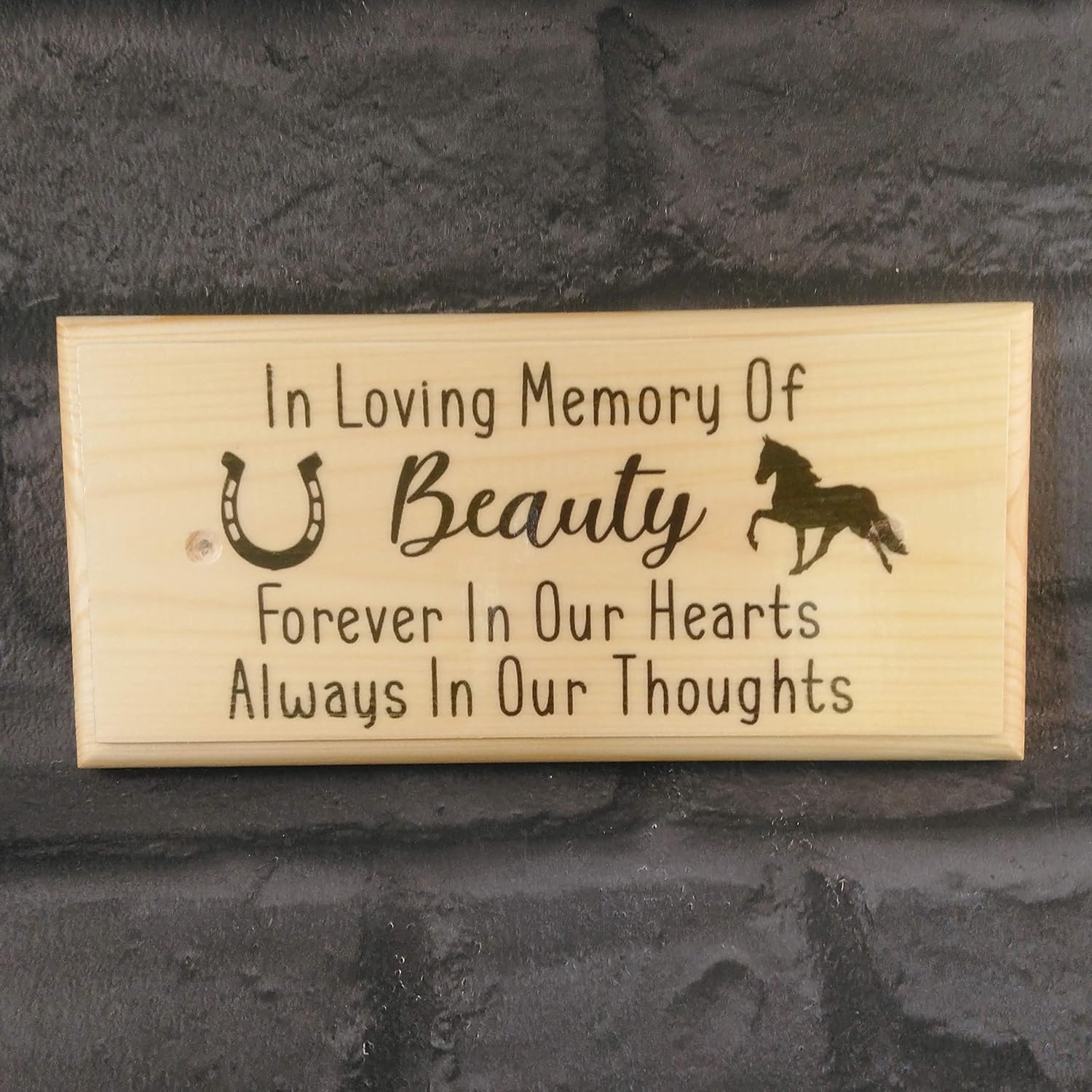 Personalised In Loving Memory Sign, Horse Memorial Plaque : Amazon.co ...