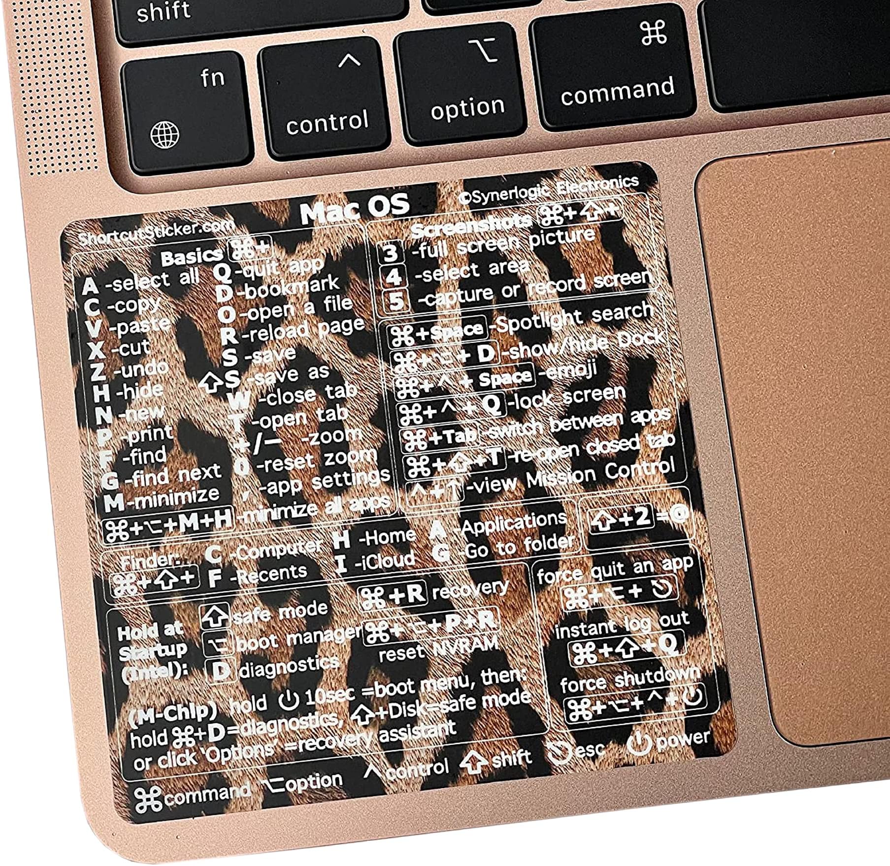 Amazon.com: Mac Shortcut Sticker - Mac OS Shortcuts Sticker (M1+Intel ...