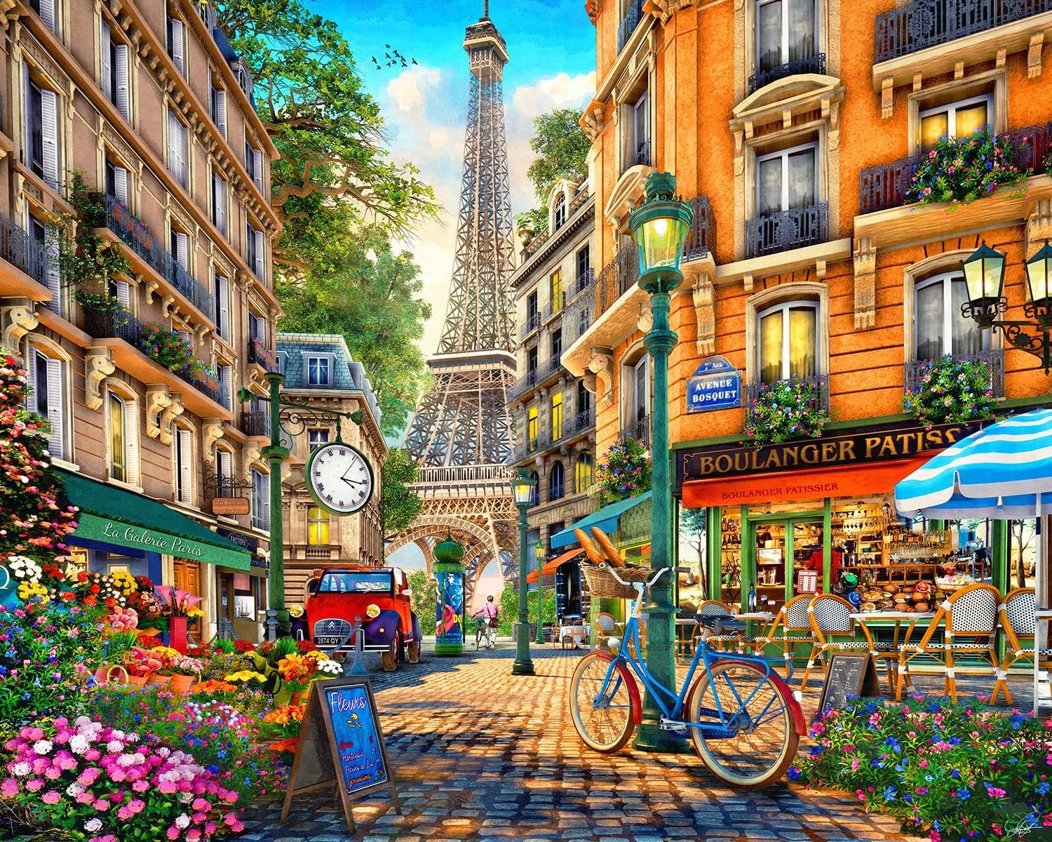 Amazon.com: Springbok's 1000 Piece Jigsaw Puzzle Paris Afternoon - Made ...