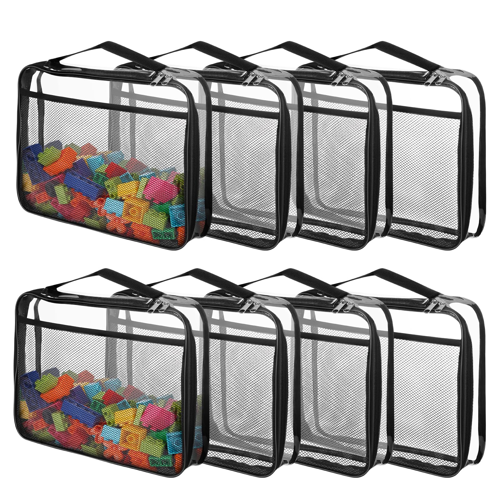 Amazon.com: 8 Packs Large Clear Toy Storage Bags, Reusable PVC ...