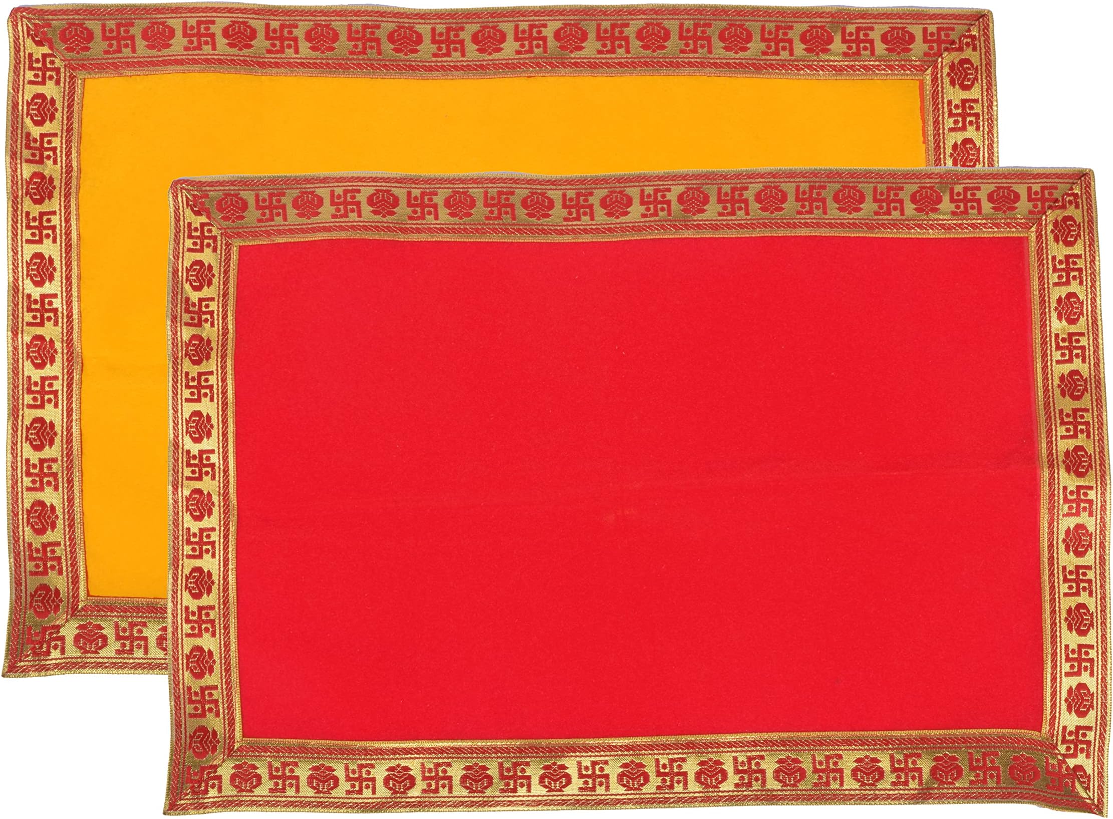 Buy DLC CD Lace Sequence Work Pink Velvet Pooja Cloth for God, 10x20 ...