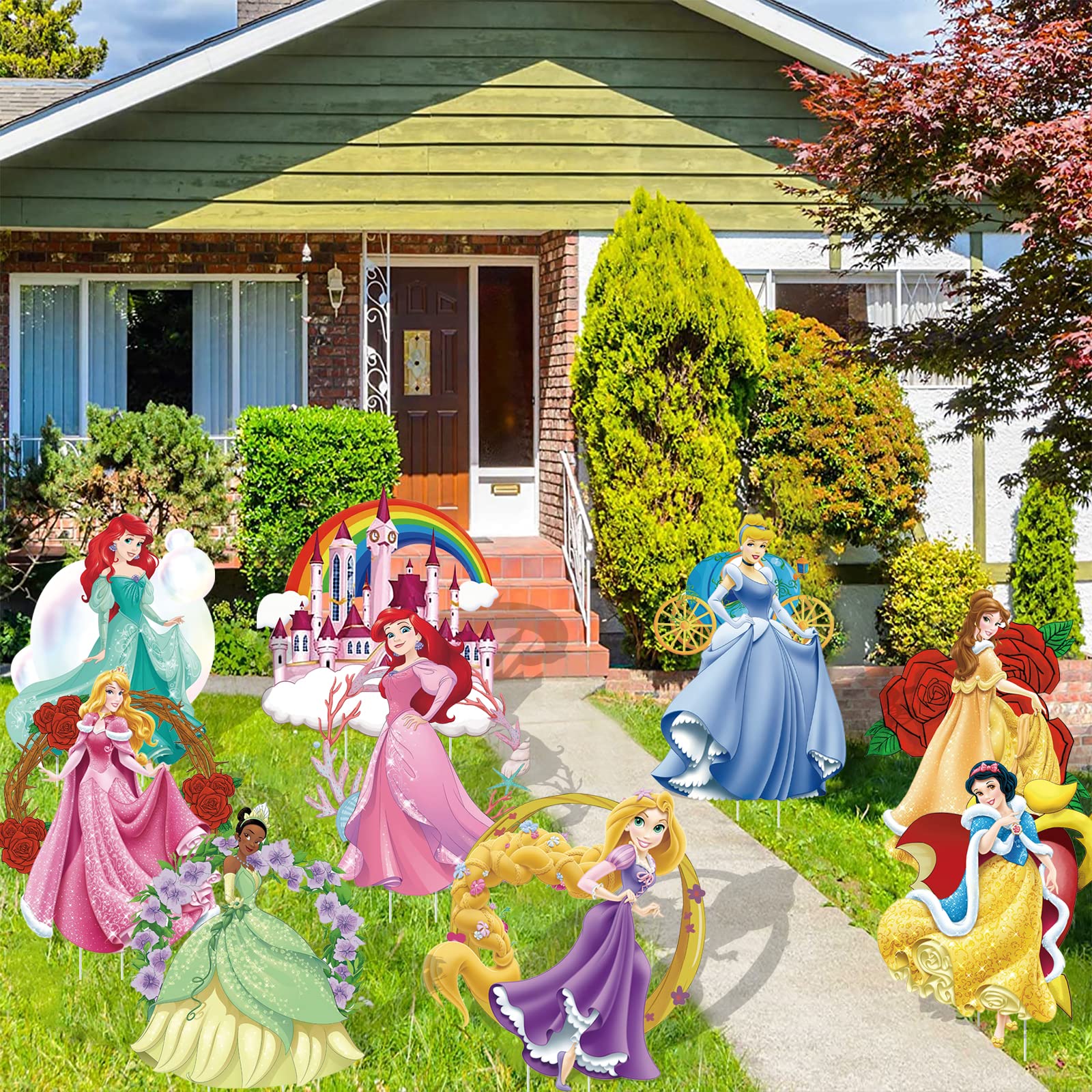 Snapklik.com : Princess Party Supplies,9 PCS Yard Signs