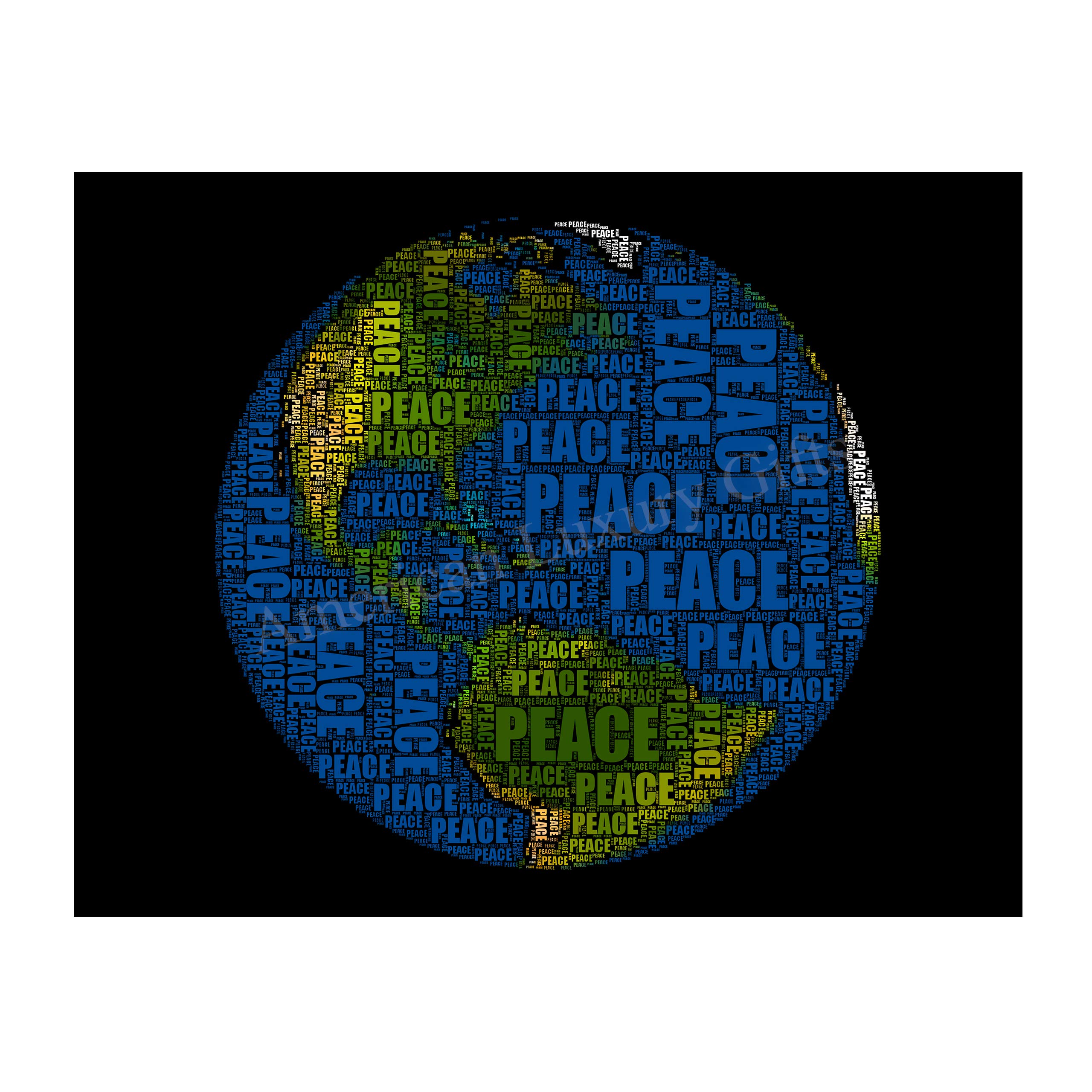 Buy "World Peace"-Motivational Wall Art Decor -14 x 11" Inspirational ...