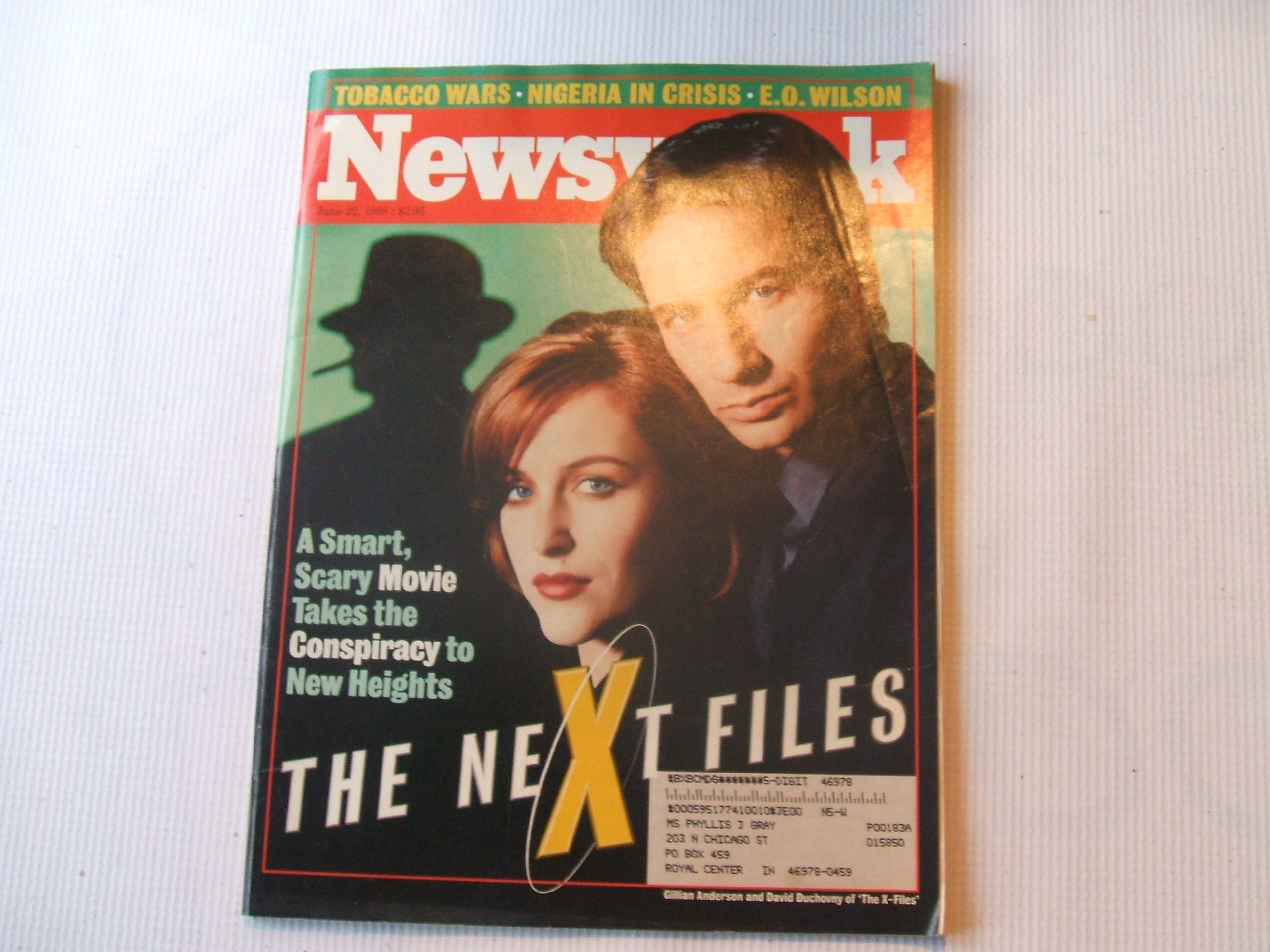 Newsweek Magazine June 22 1998 The X Files * Tobacco Wars * E. O ...