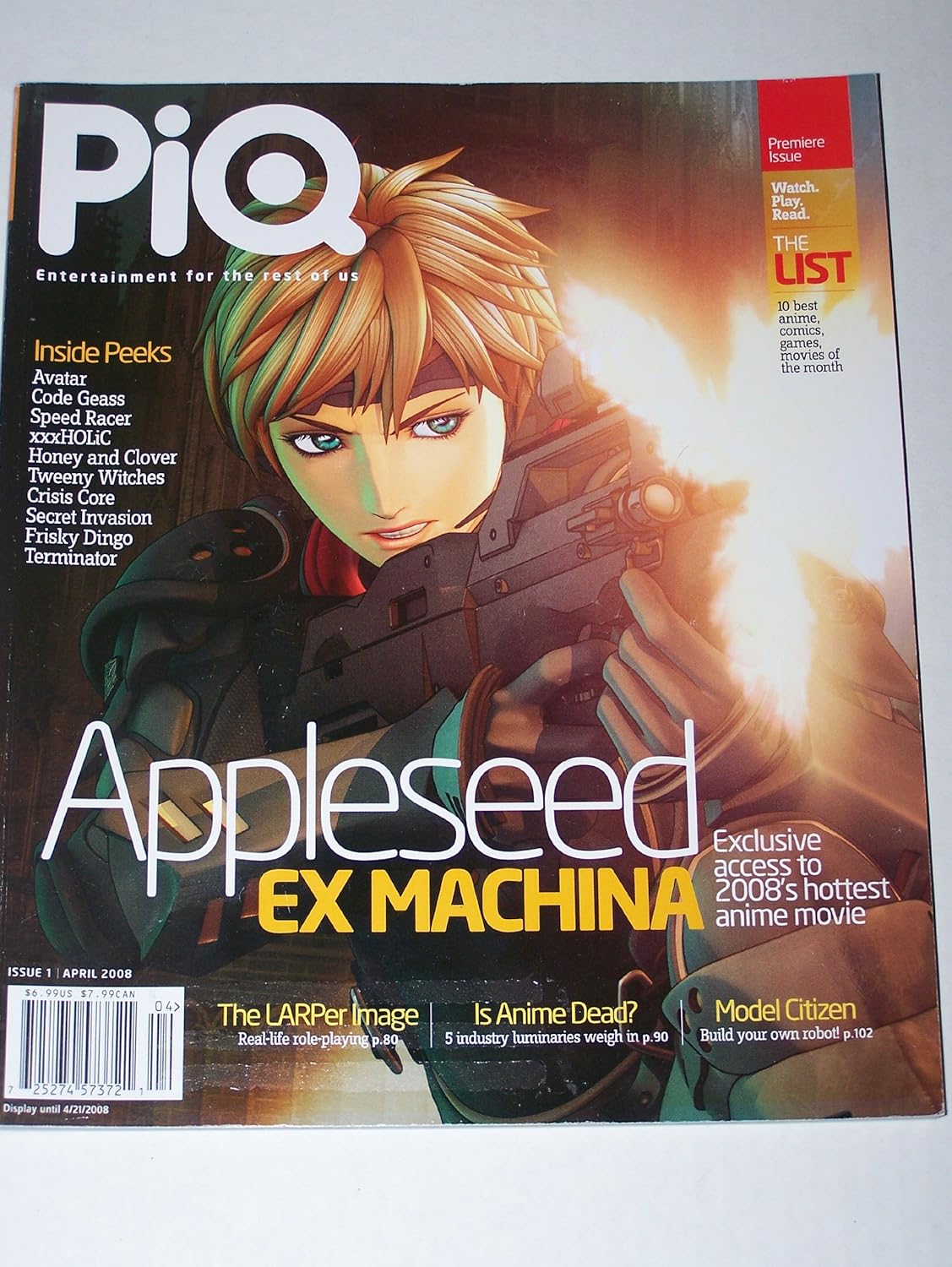 PIQ Magazine Issue 1 April 2008 Appleseed Ex Machina, Avatar, Code ...