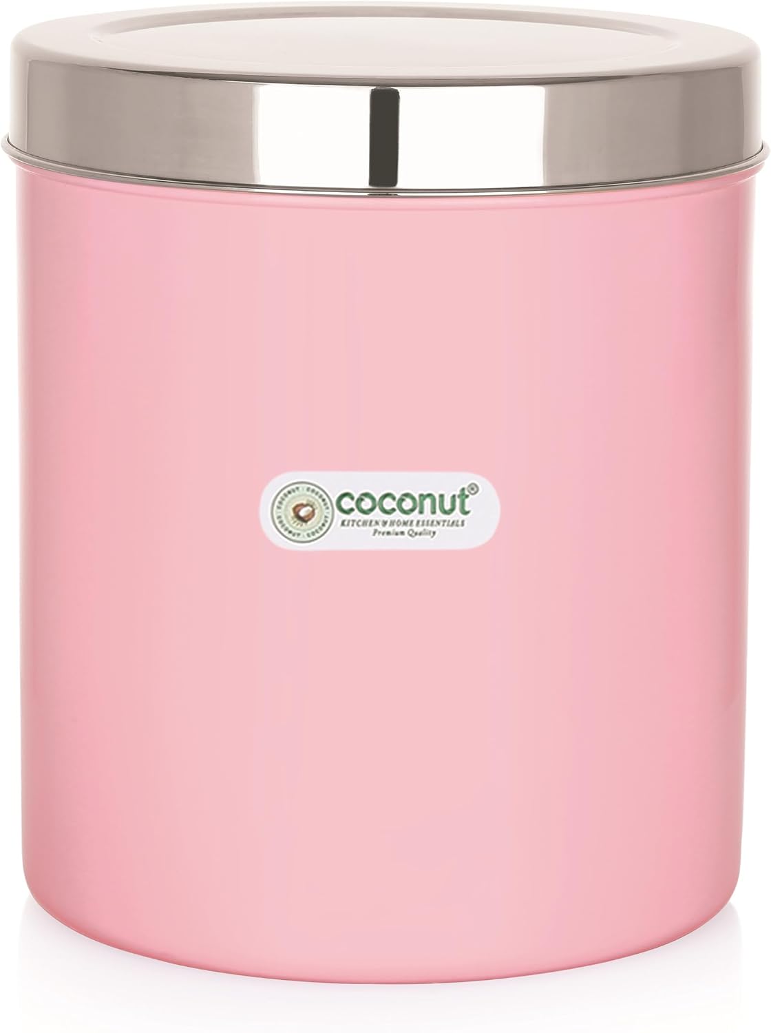 Amazon.com: coconut JK Stainless Steel Round Canisters|Dabba|Storage ...