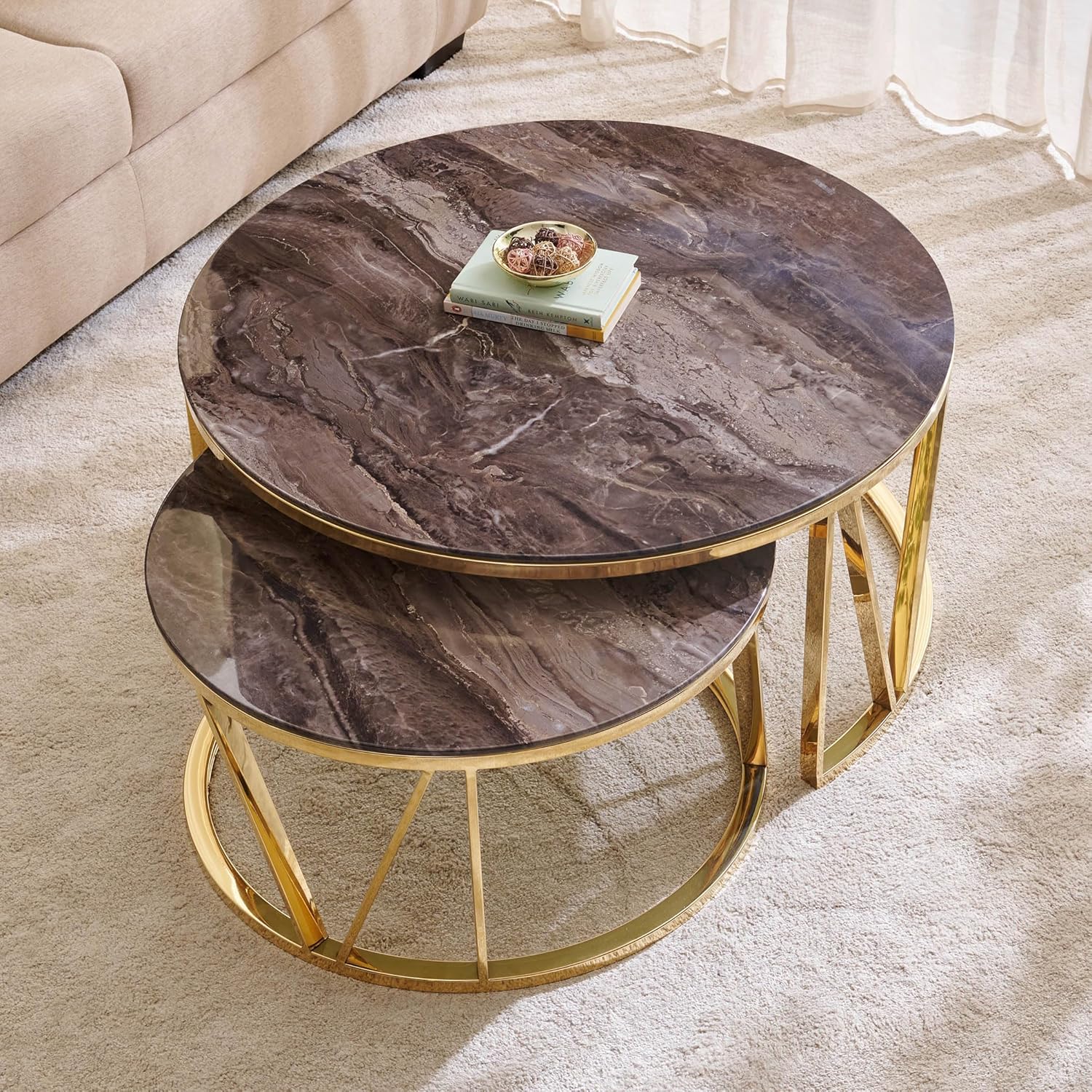 Home Centre | Arata | Glass Top | Center Table | Coffee Table | Brown ...