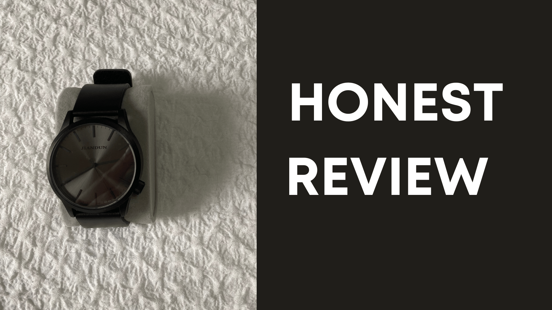 Watch Honest Review of Jiandun Mens Black Watch on Amazon Live