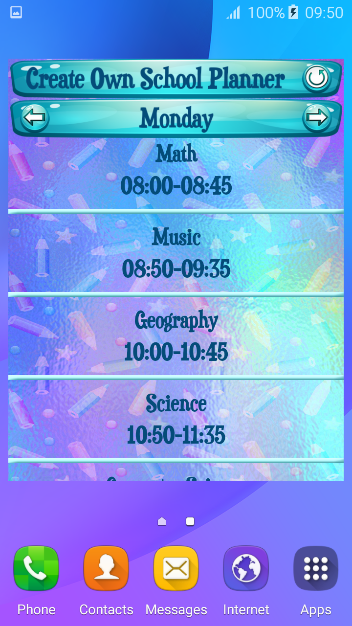 Create Own School Planner - App on Amazon Appstore