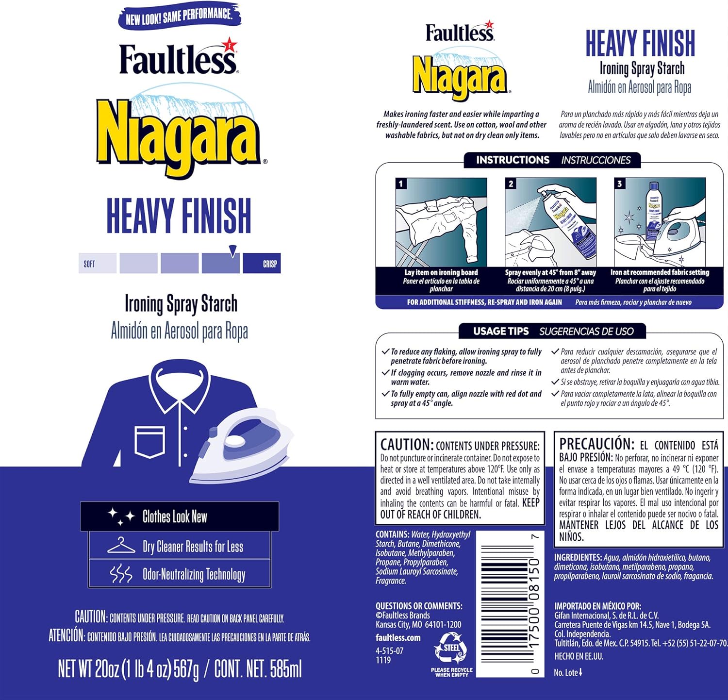 Buy Heavy Starch Spray (20 oz, 6-Pack) - Niagara Heavy Finish Liquid ...