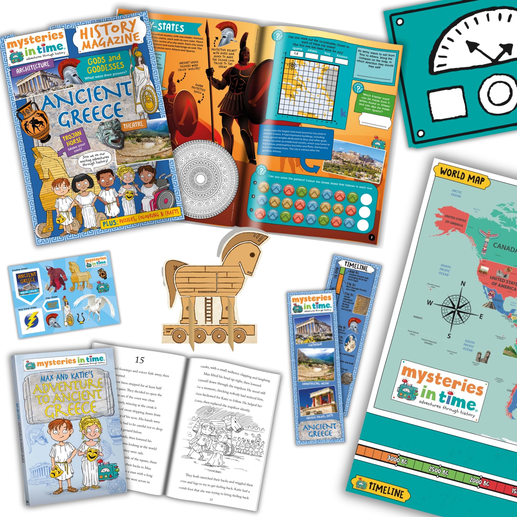 Amazon.com: Mysteries in Time | Ancient Greece History Activity Pack ...