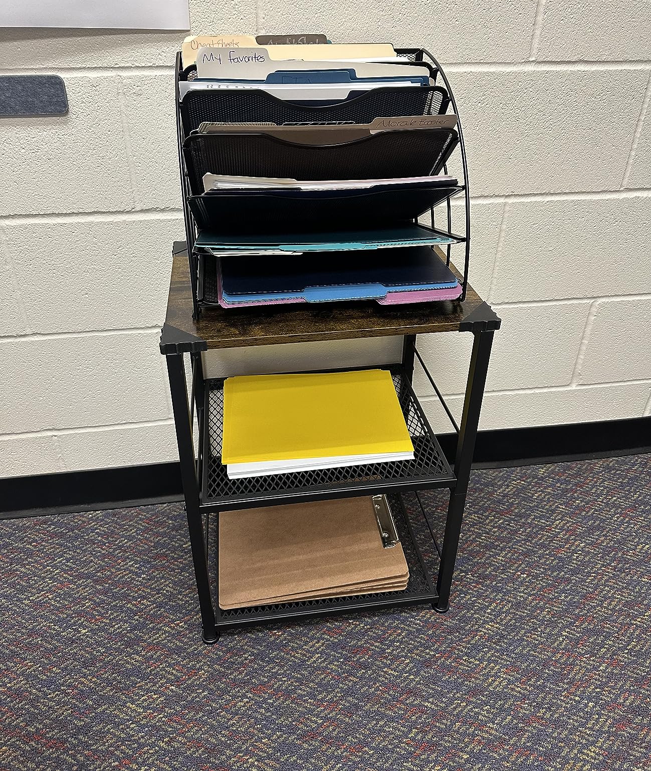 $6/mo - Finance SUPEASY Fan Shaped Desk File Organizer, 6 Compartments ...