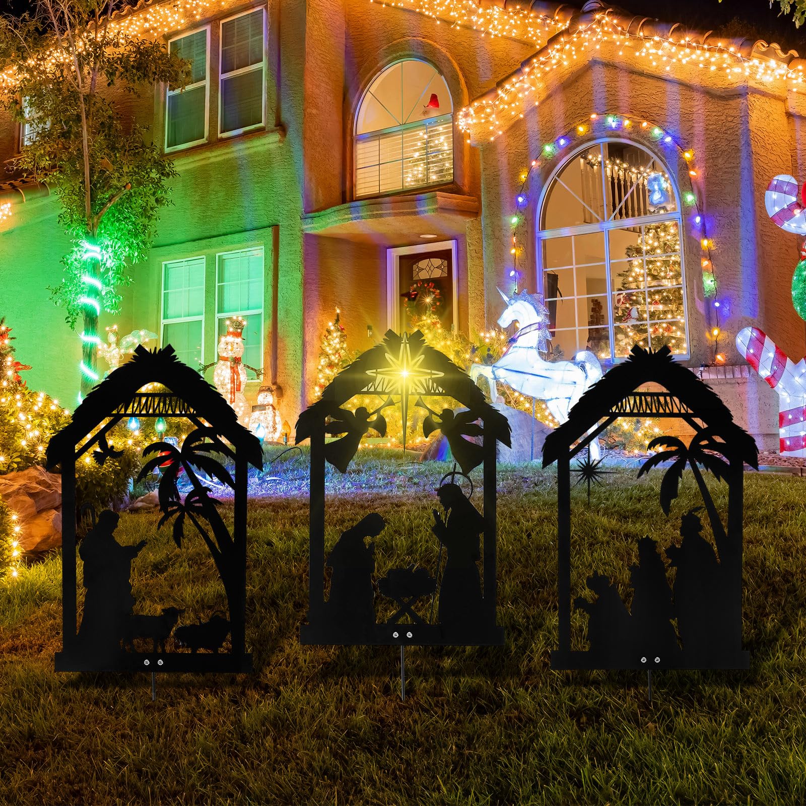 Snapklik.com : VIHOSE 3 Pcs Christmas Nativity Set For Outdoor Yard ...