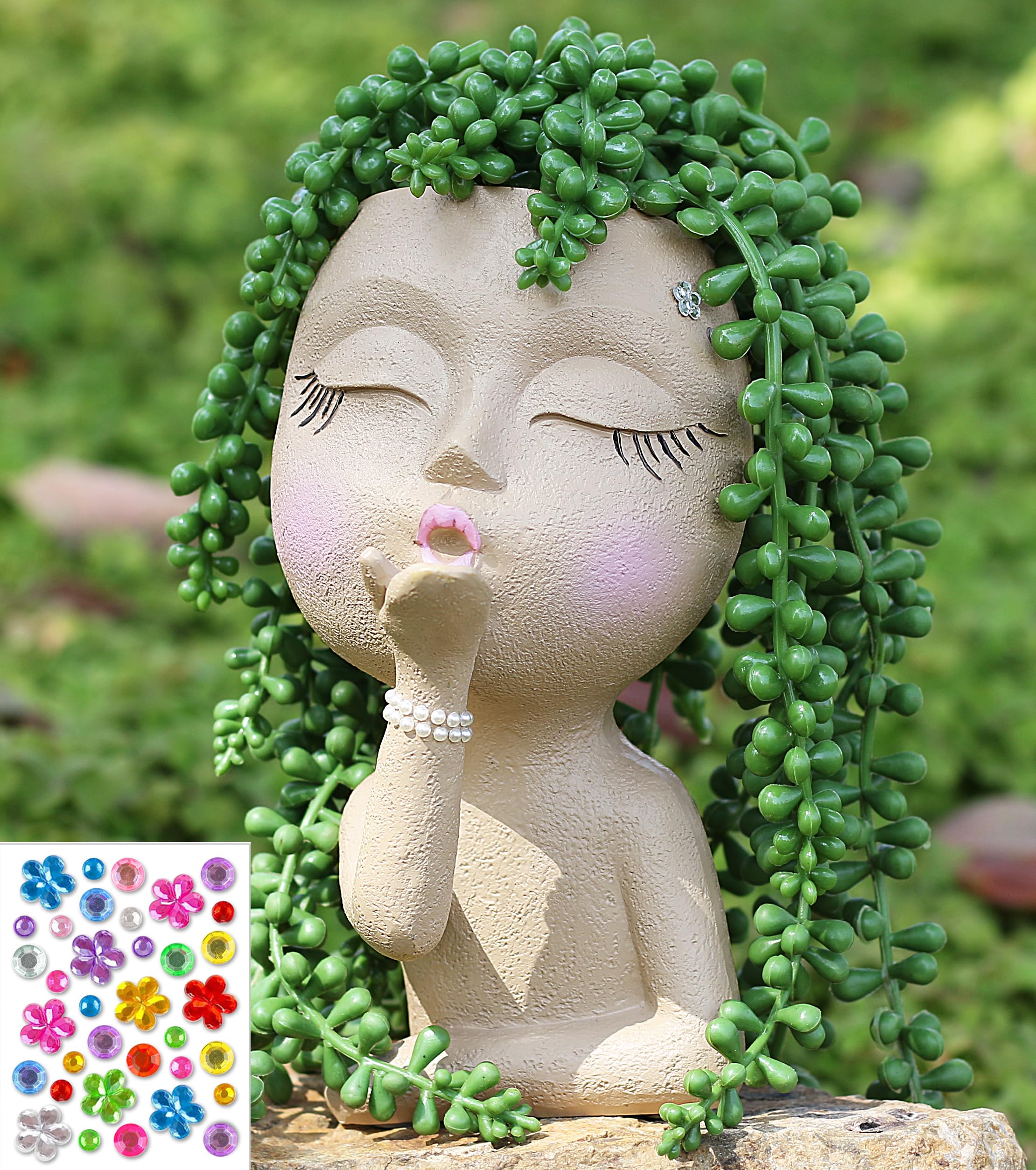 Amazon.com: COMODID Cute Head Planter Pot/Face Planters for Indoor ...