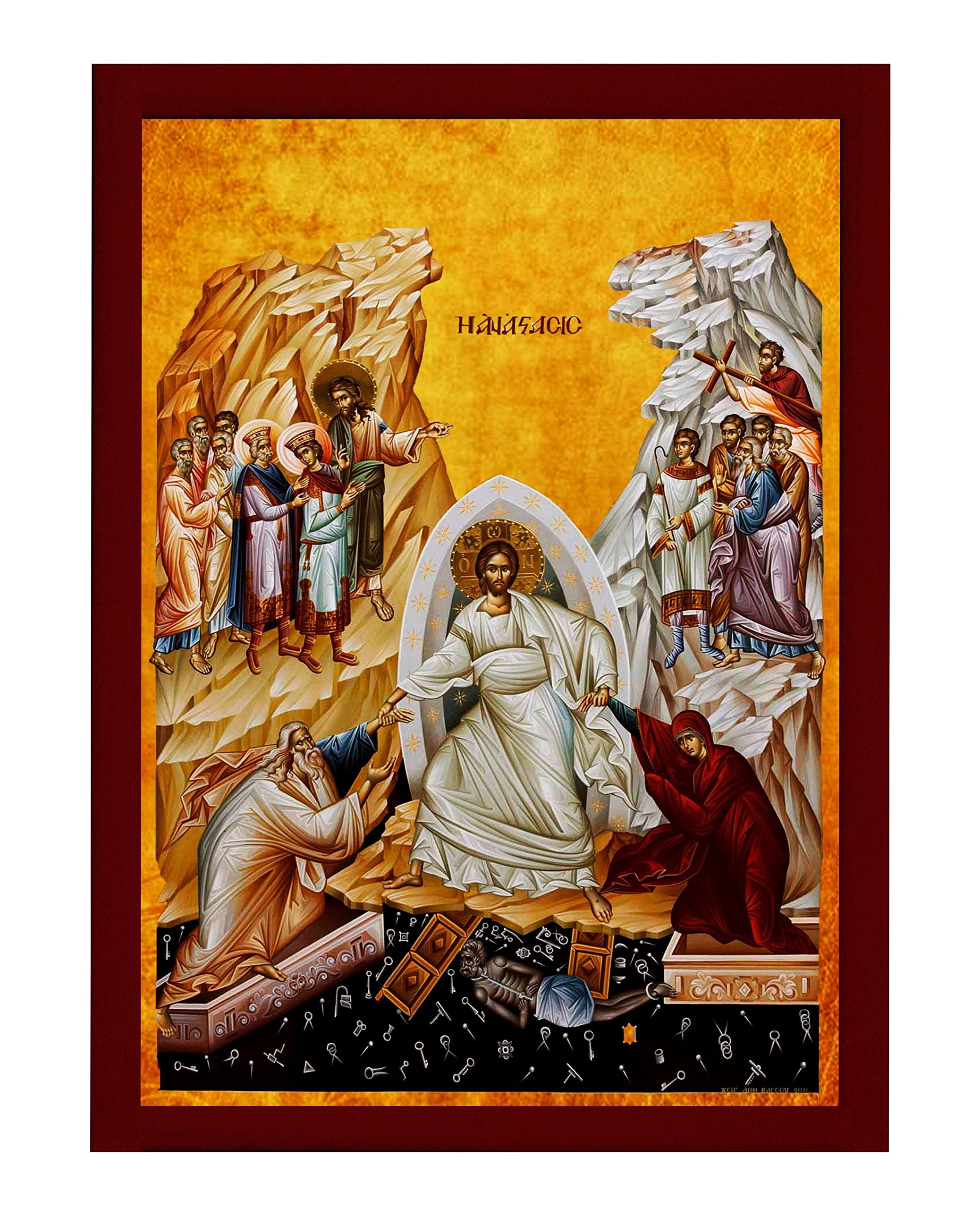 Greek Resurrection Icon Greek Orthodox Icon Of The Resurrection (5 ...