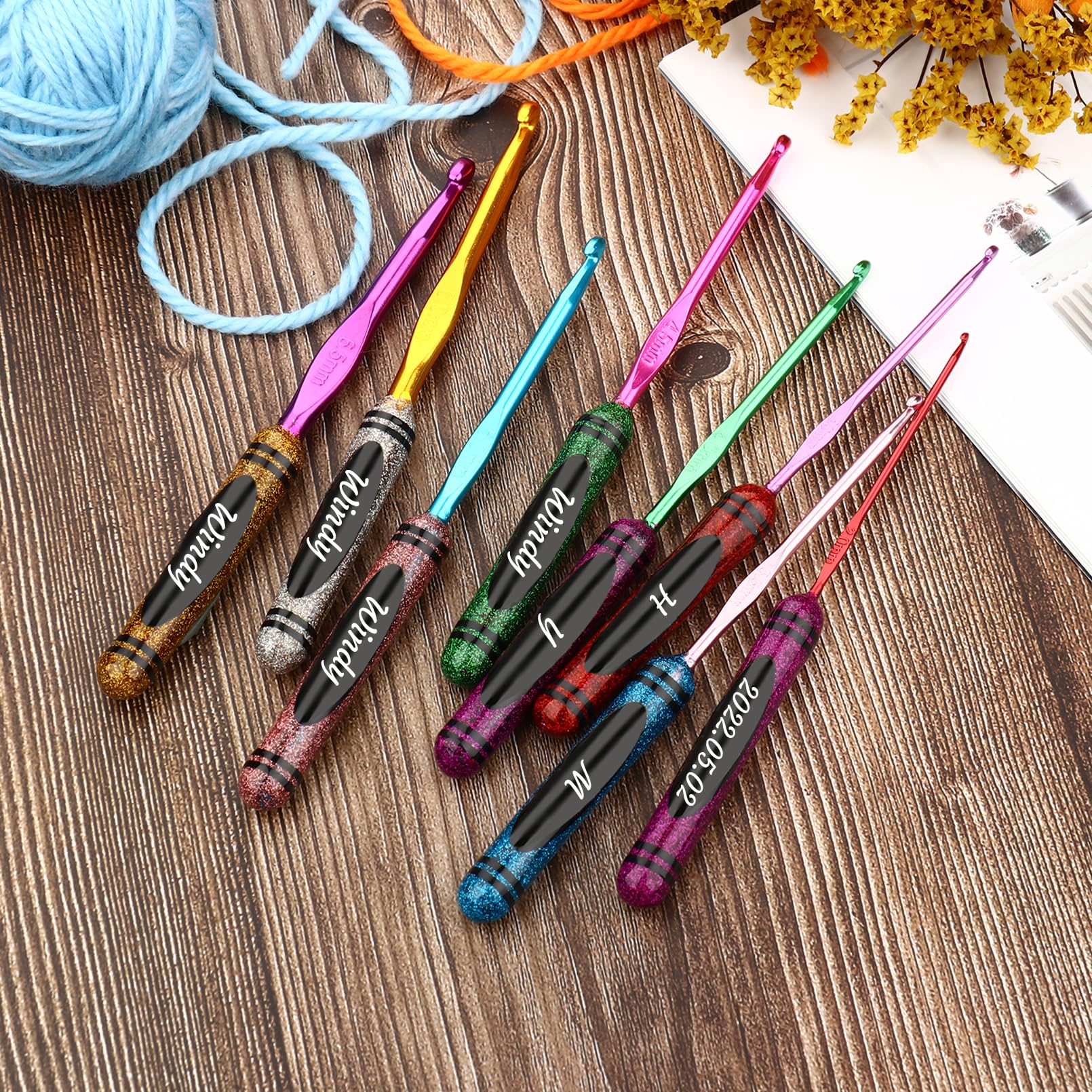 Custom Made Crochet Hooks Custom Made Logo Engraved Resin Crochet