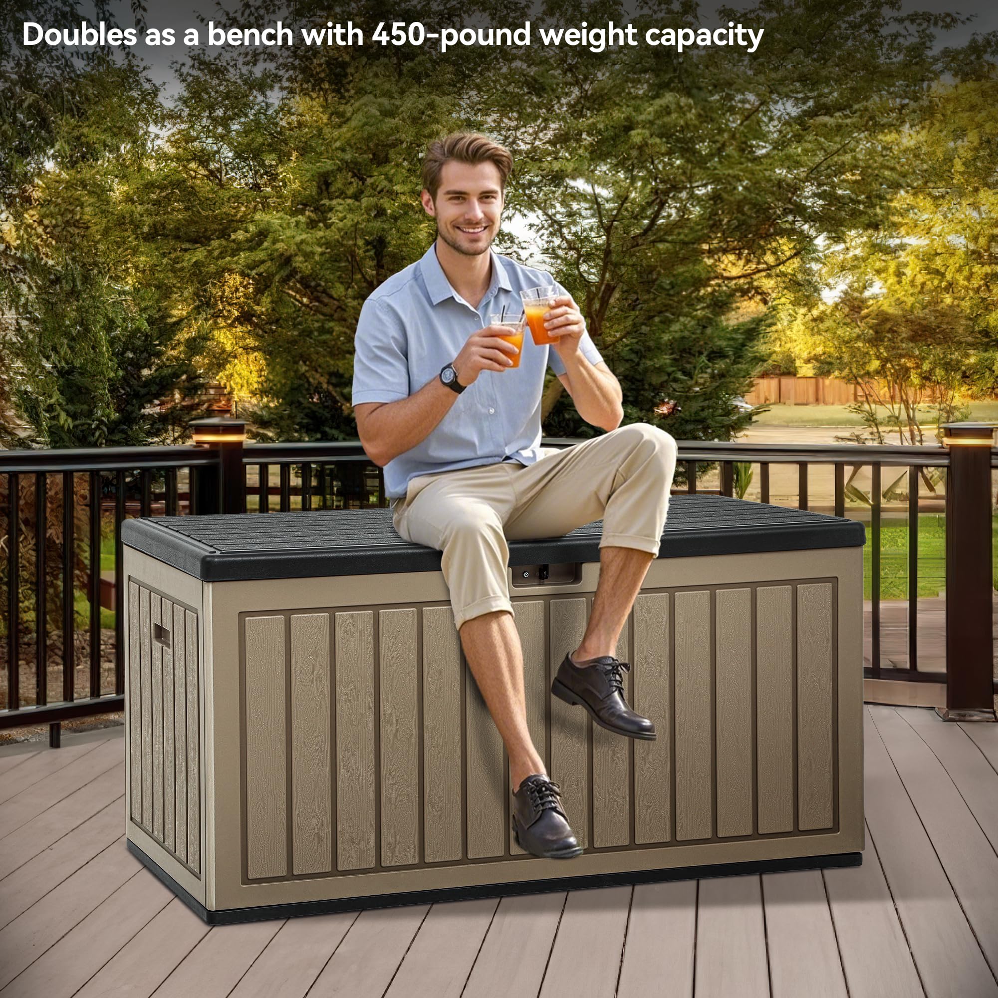 Snapklik.com : YITAHOME 90 Gallon Double-Wall Deck Box