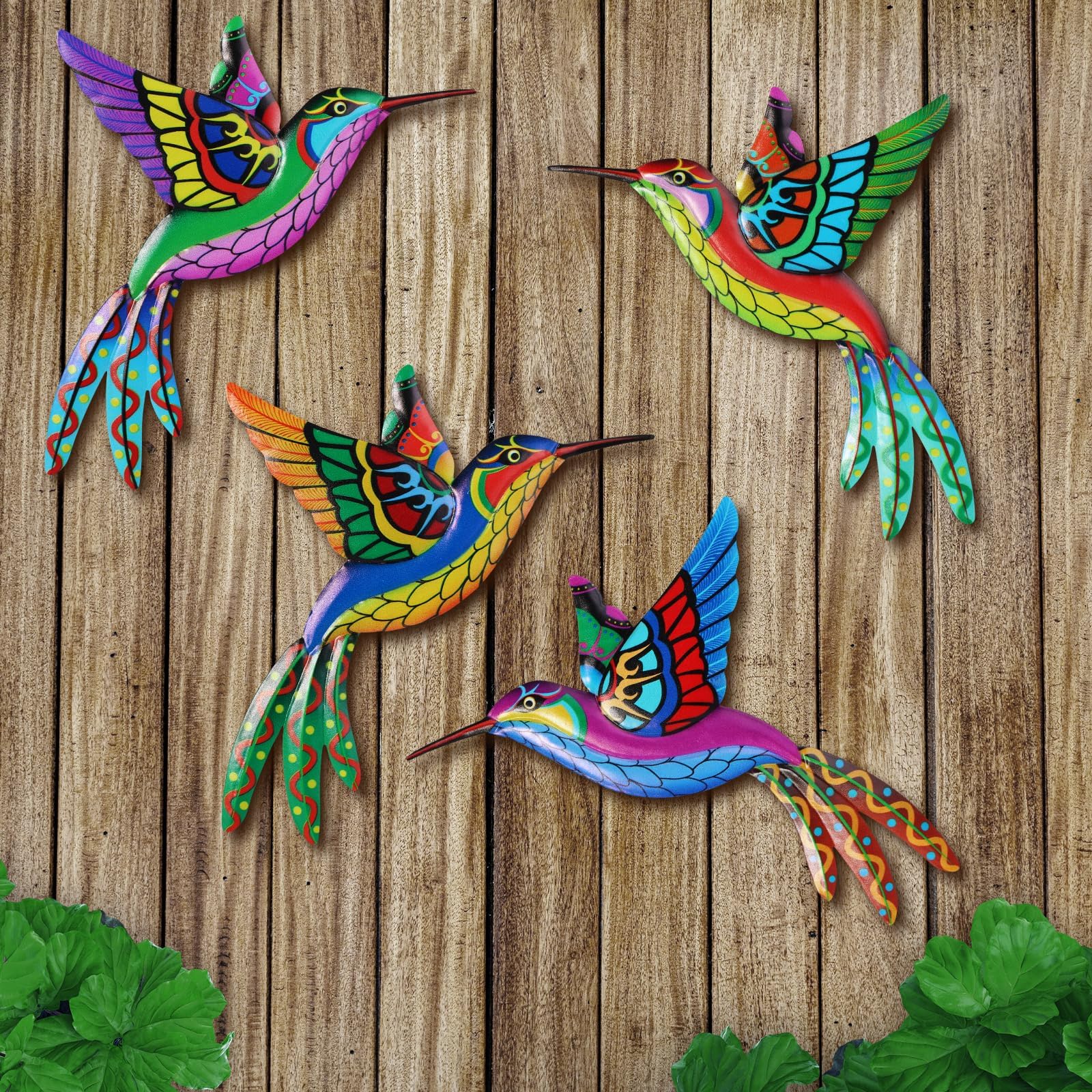 Amazon.com : IFASHIHOME 4PCS Metal Hummingbird Wall Art Decor,Metal ...