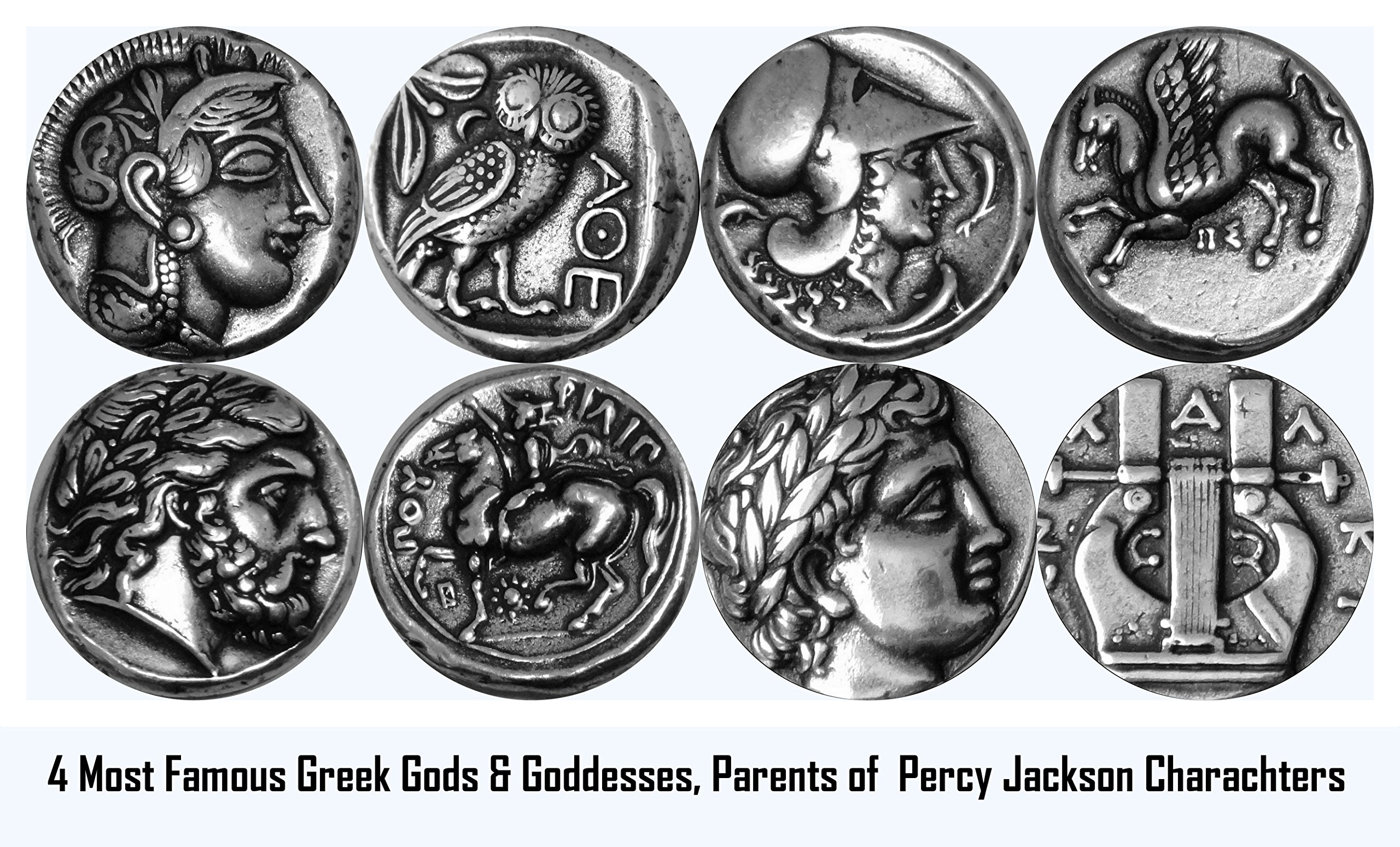 Buy Golden Artifacts Percy Jackson Teen Gift, Athena, Zeus, Apollo, 4 ...