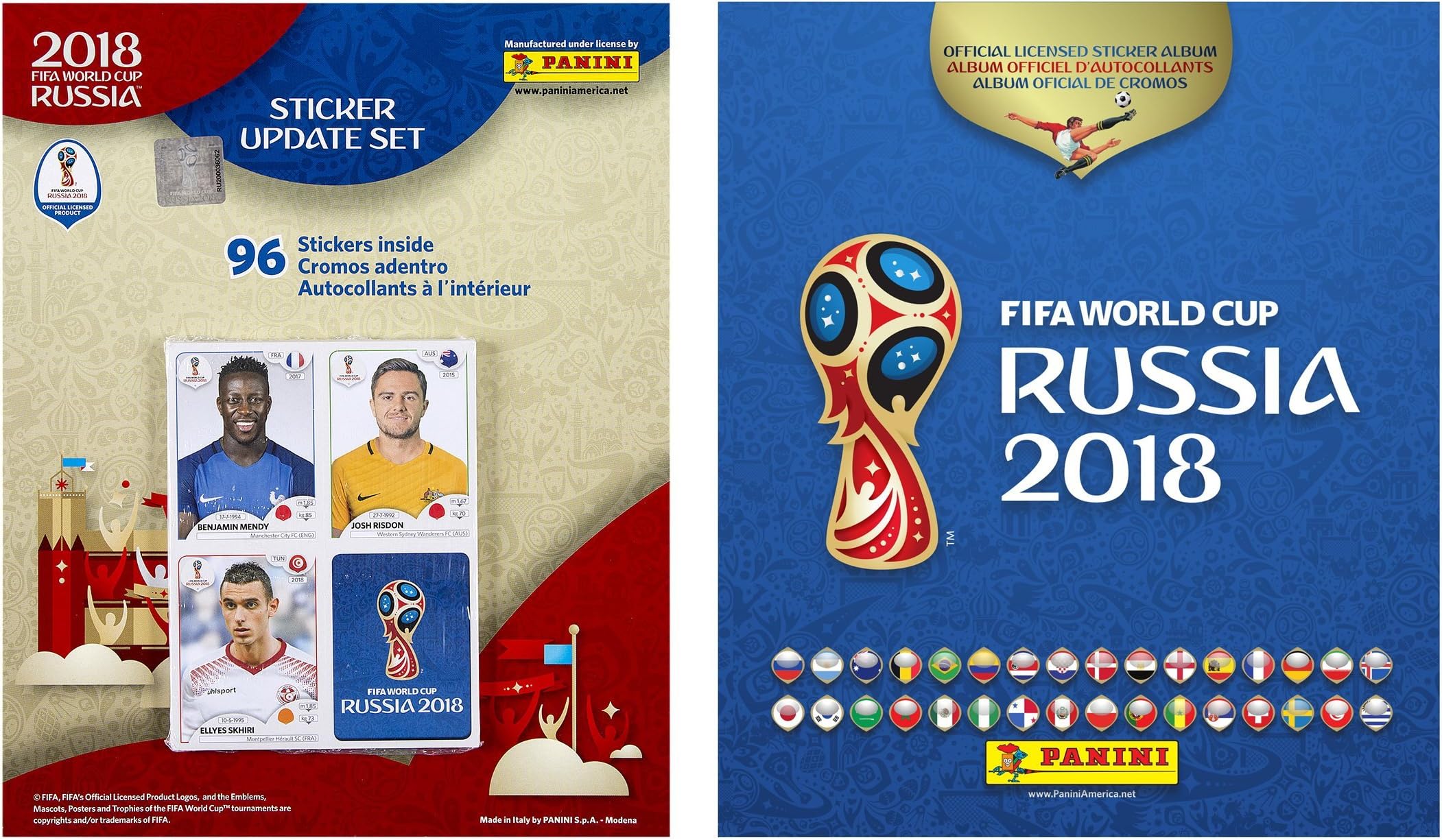 Amazon.com: Panini 2018 World Cup Stickers - Update Set & Hardcover ...